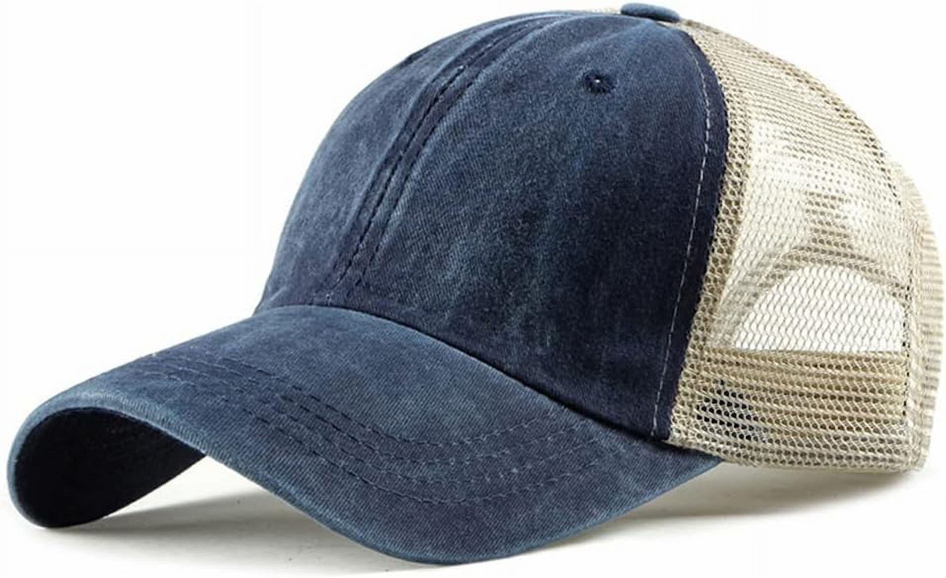 Zhengup Men's Adjustable Mesh Back Cap Curved Bill Snapback Mesh ...
