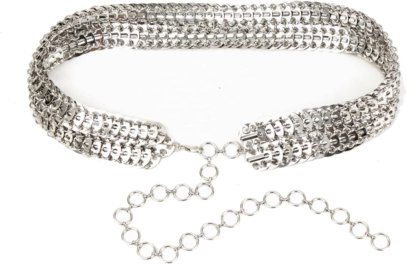 Zhengup Metal Belt Women's Chain Belt Metal Belt Adjustable Body ...