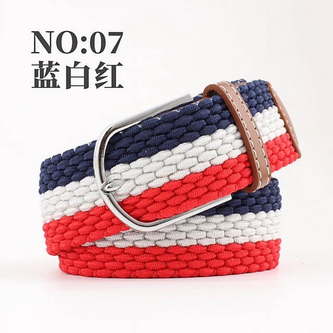 JLMMEN New 15 Colors Men Women Casual Knitted Pin Buckle Belt Woven ...