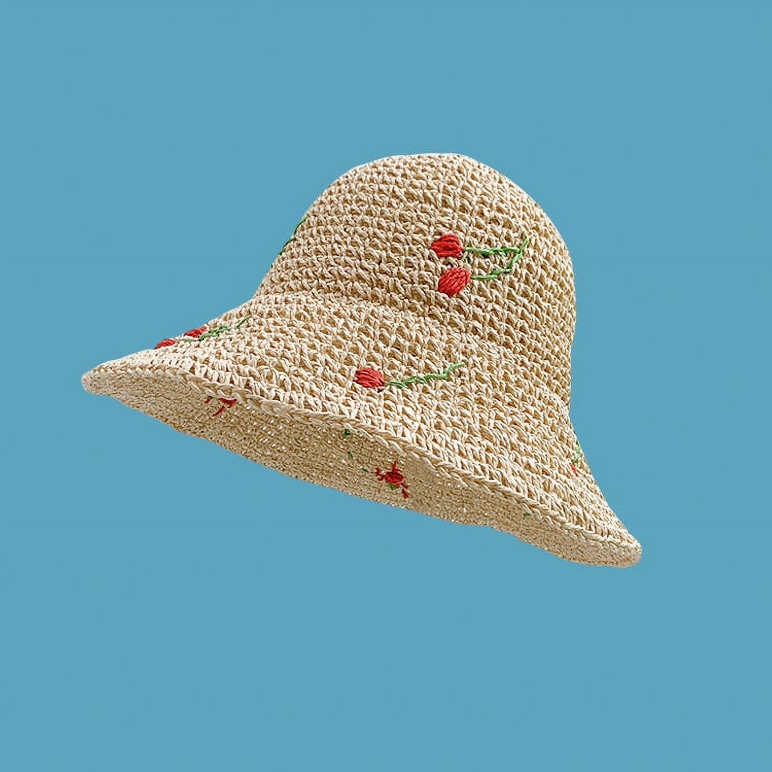 Zhengup New Hat Girl Summer Cherry Grass Editing Fisherman Hat Shading ...