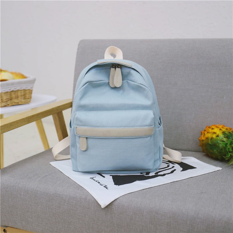 Zhengup New Solid Color Canvas Backpack For Junior High School Students ...