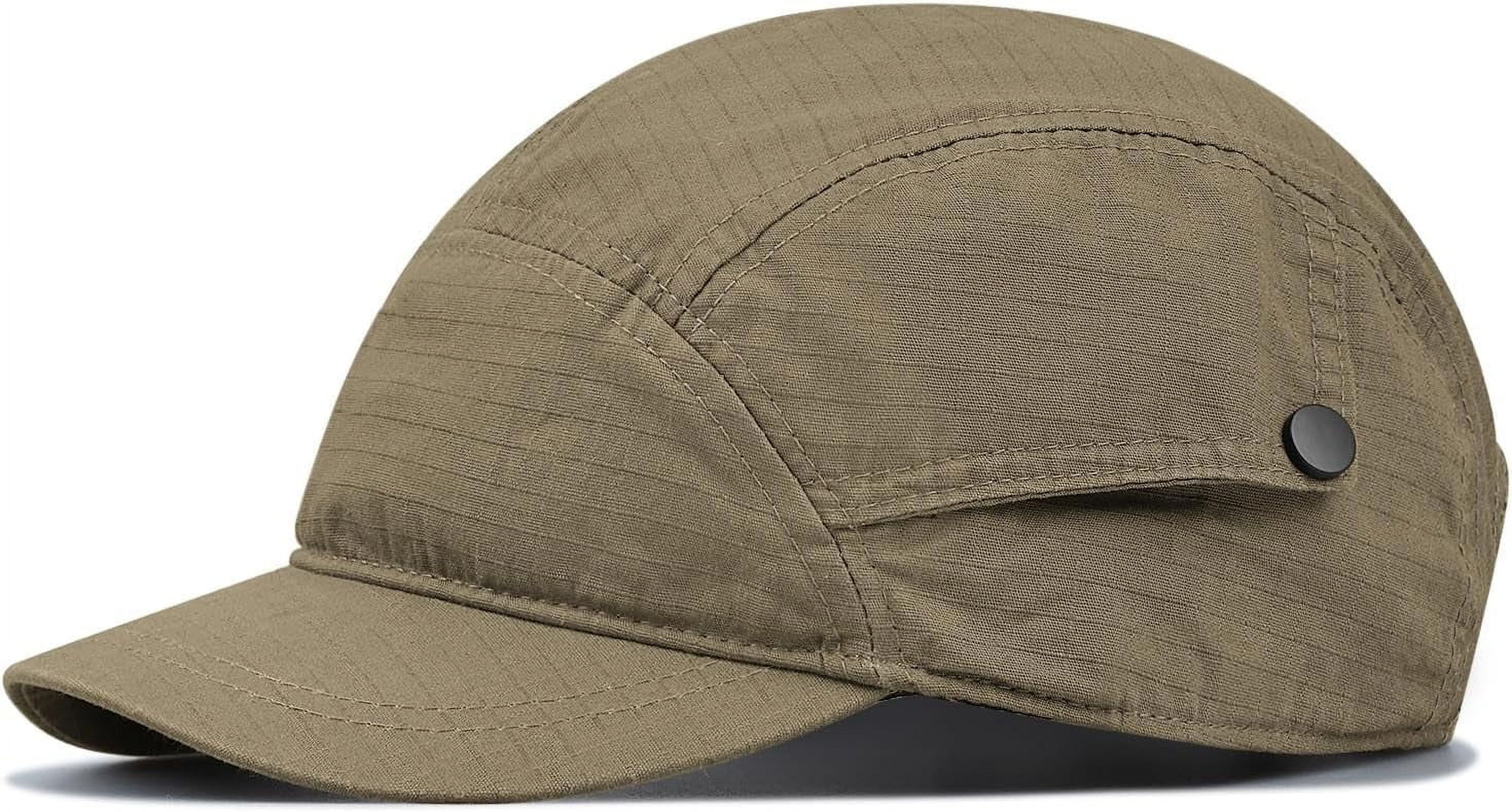 Zhengup Short Brim 5 Panel Baseball Cap Cooling Trucker Dad Cap ...