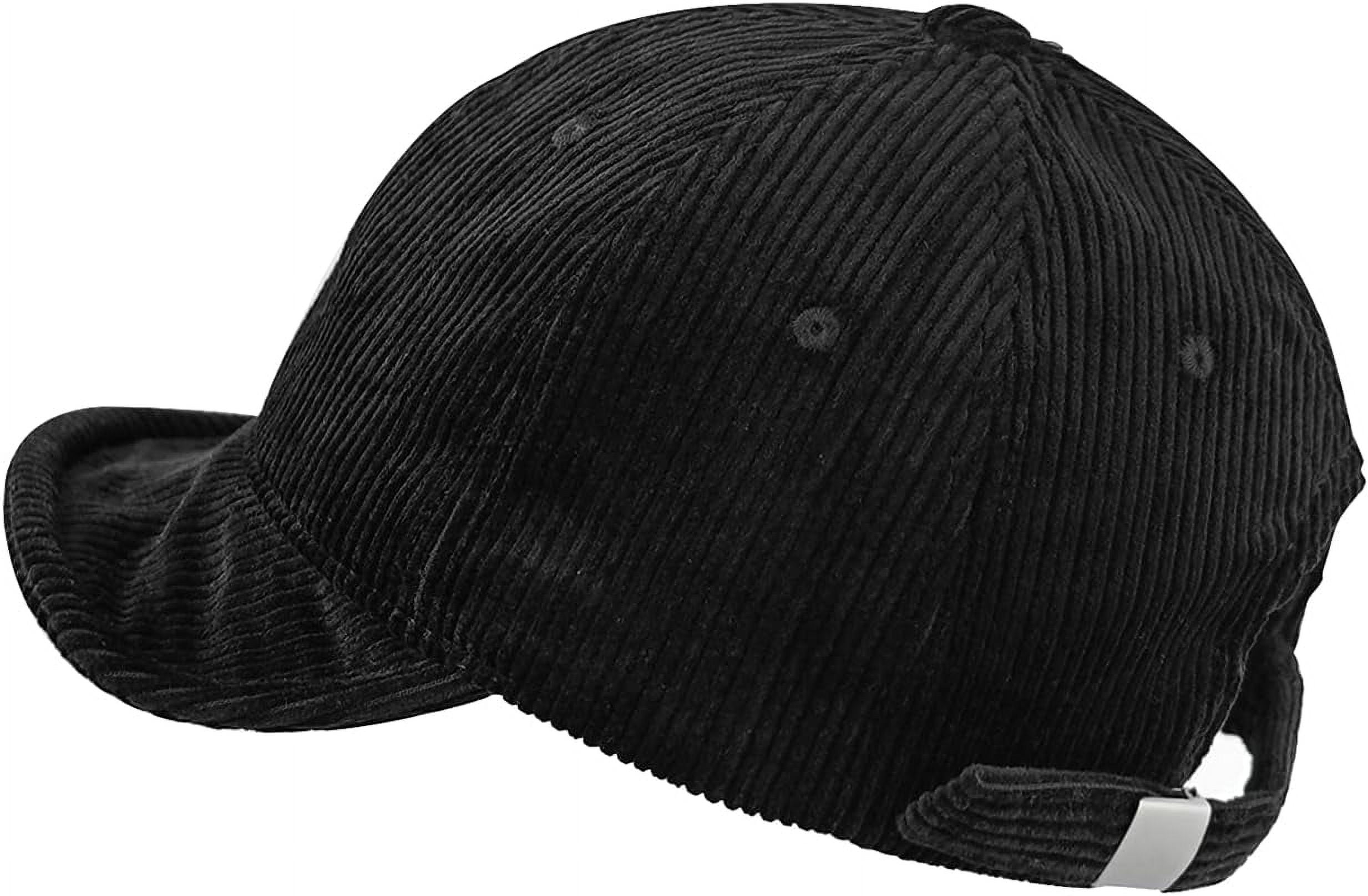Zhengup Short Brim Baseball Cap Corduroy Soft Trucker Hat Flat Snapback ...