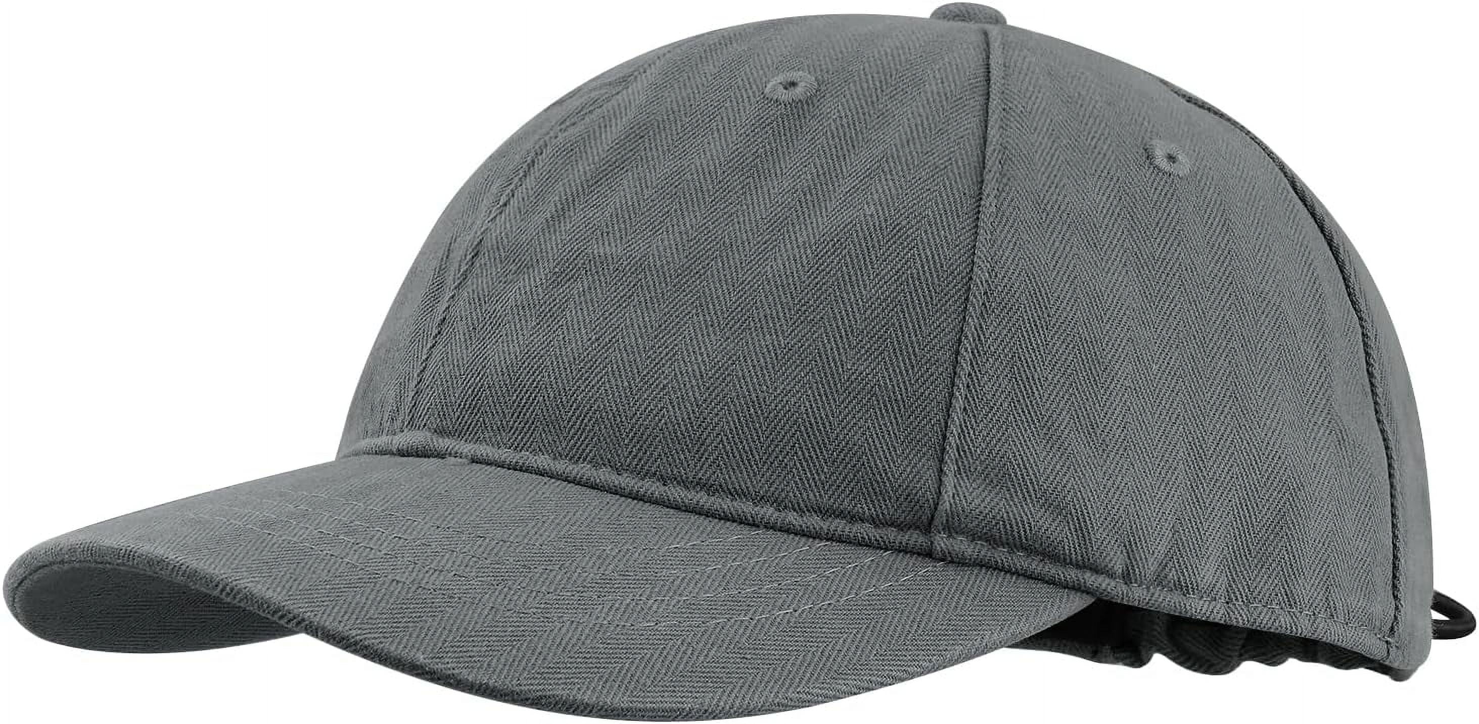 Zhengup Short Brim Baseball Cap for Men Casual Plaid Reversible Short ...