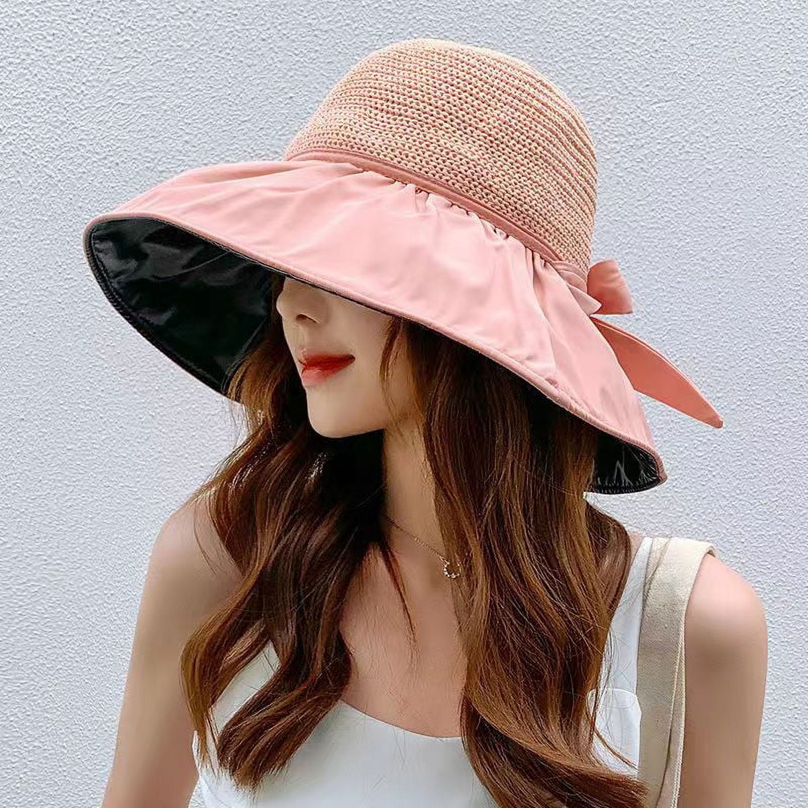 Zhengup Simple Hat Female Sunscreen Vinyl Summer Fisherman Hat Can Fold ...