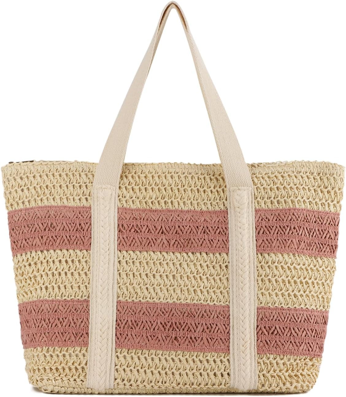 Zhengup Straw Beach Tote Bag for Women Summer Woven Shoulder Handbag ...