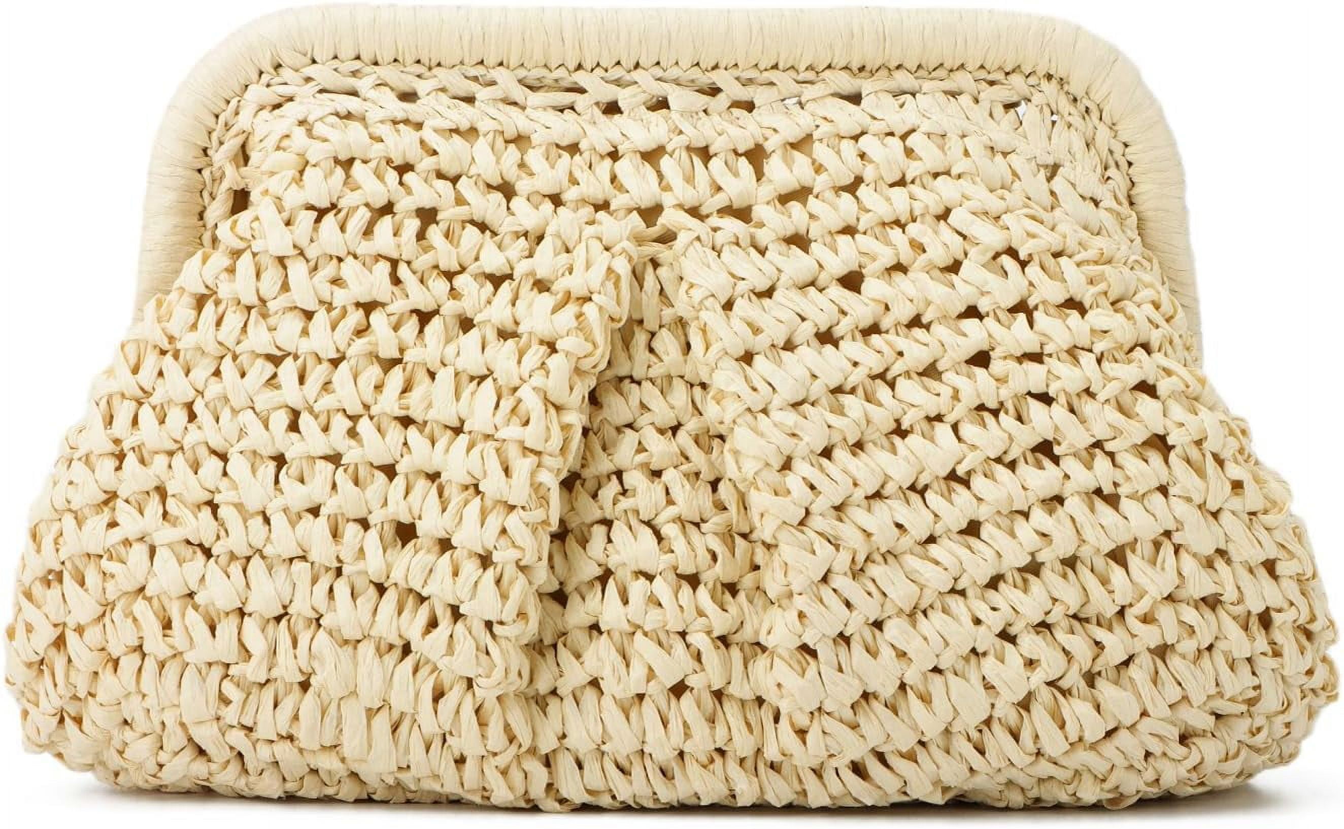 Zhengup Straw Clutch Purses for Women Small Woven Dumpling Bag Summer ...