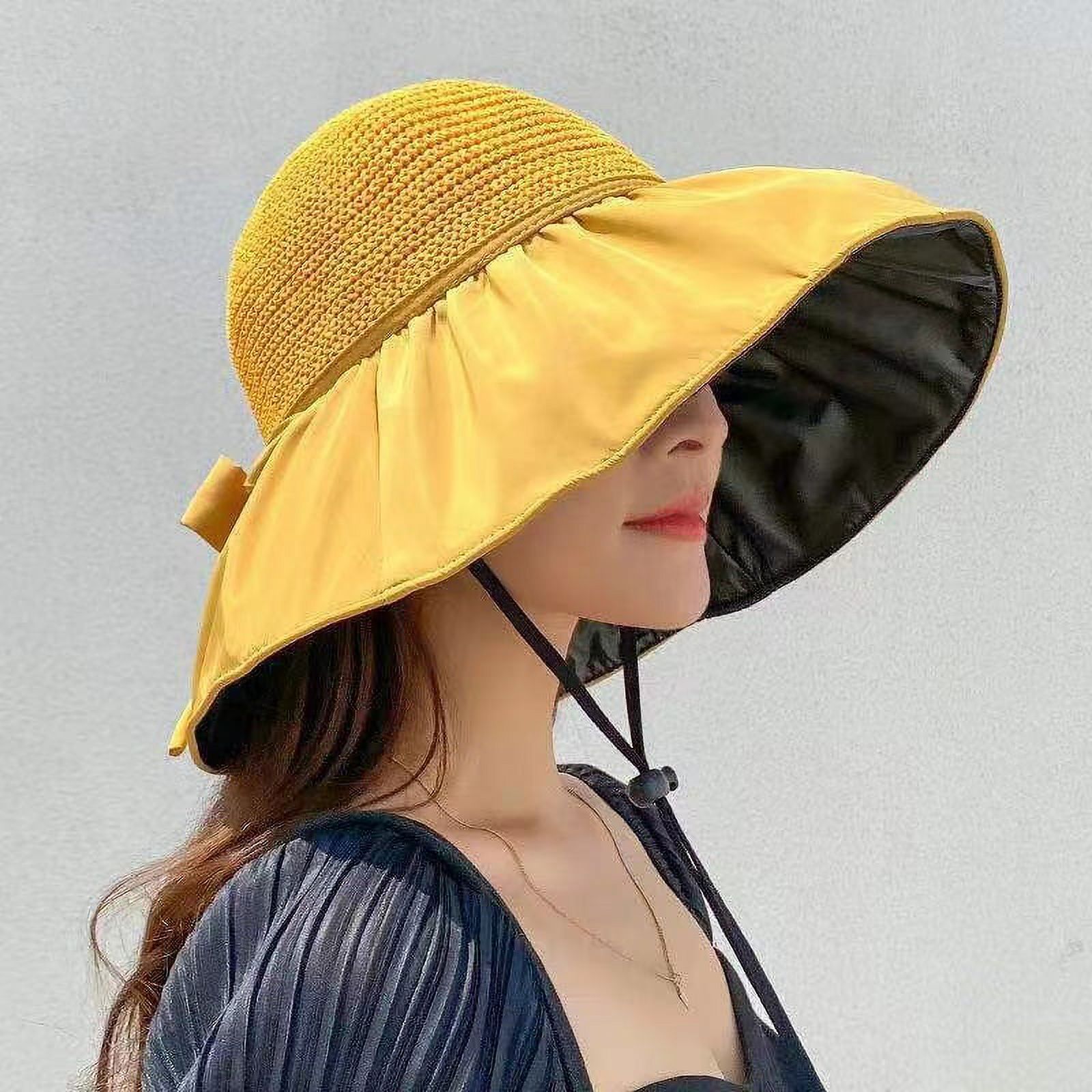 Zhengup Vinyl Empty Hat Female Summer New Cover UV Covered The Face Sun ...