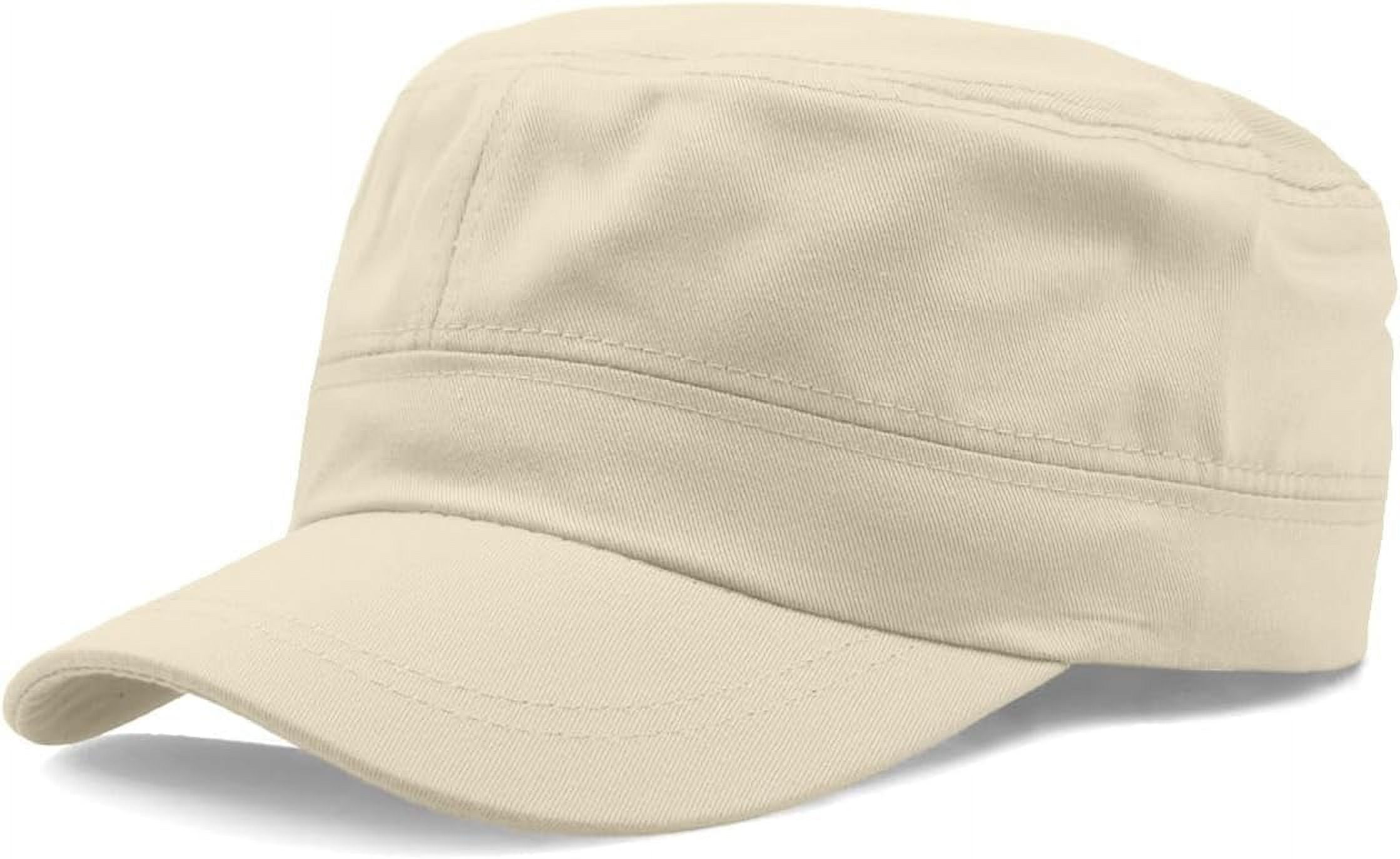 Zhengup Washed Cotton Basic Cadet Army Cap Everyday Military Style Hat ...