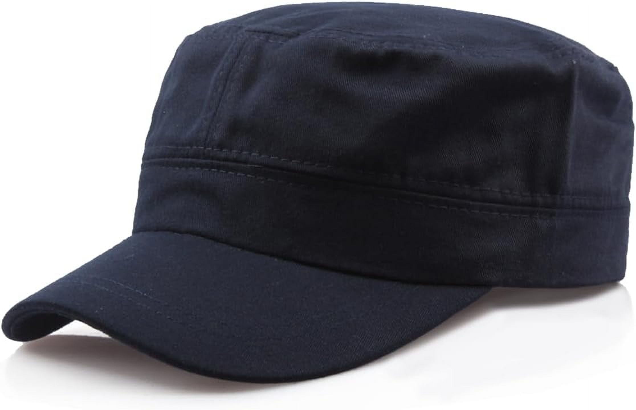 Zhengup Washed Cotton Basic Cadet Army Cap Everyday Military Style Hat ...