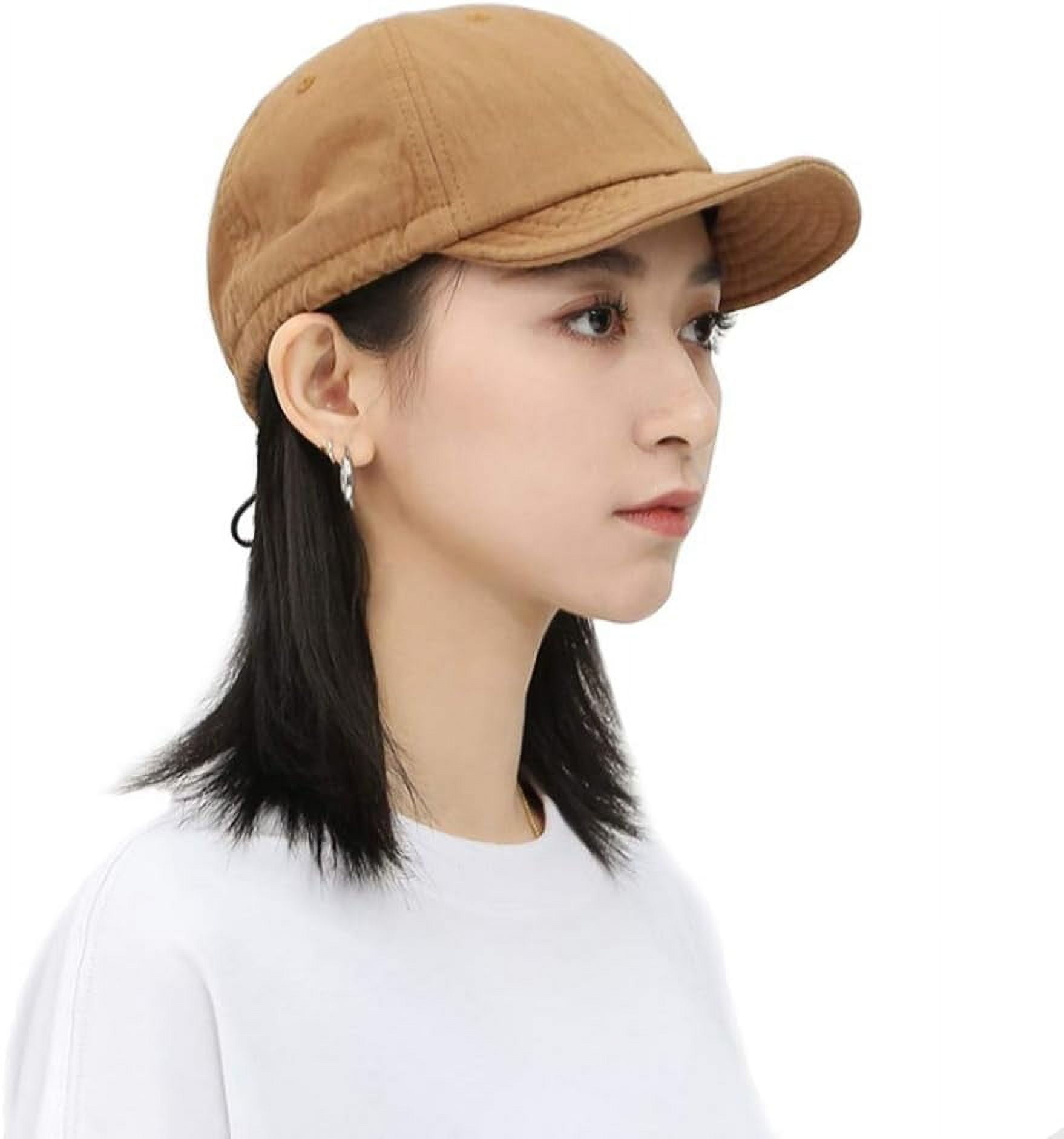 Zhengup Washed Short Bill Brim Baseball Cap Retro Dad Cap Trucker Style ...