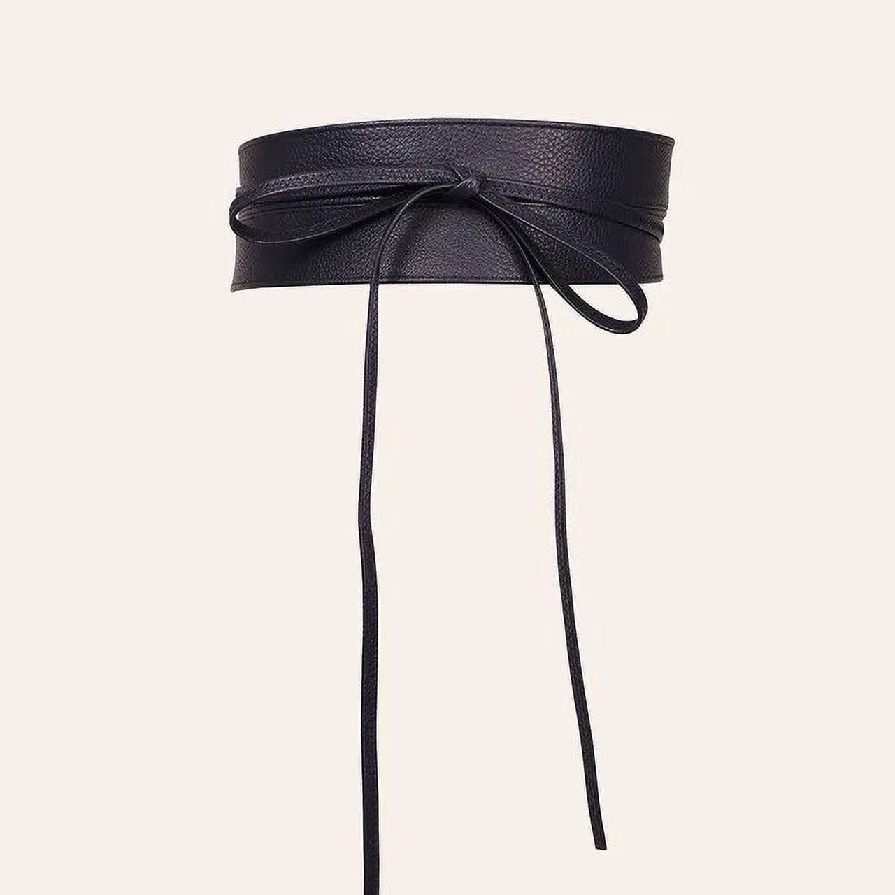 Zhengup Women Lady Sexy Stretch Buckle Waist Belt Bow Wide PU Leather ...