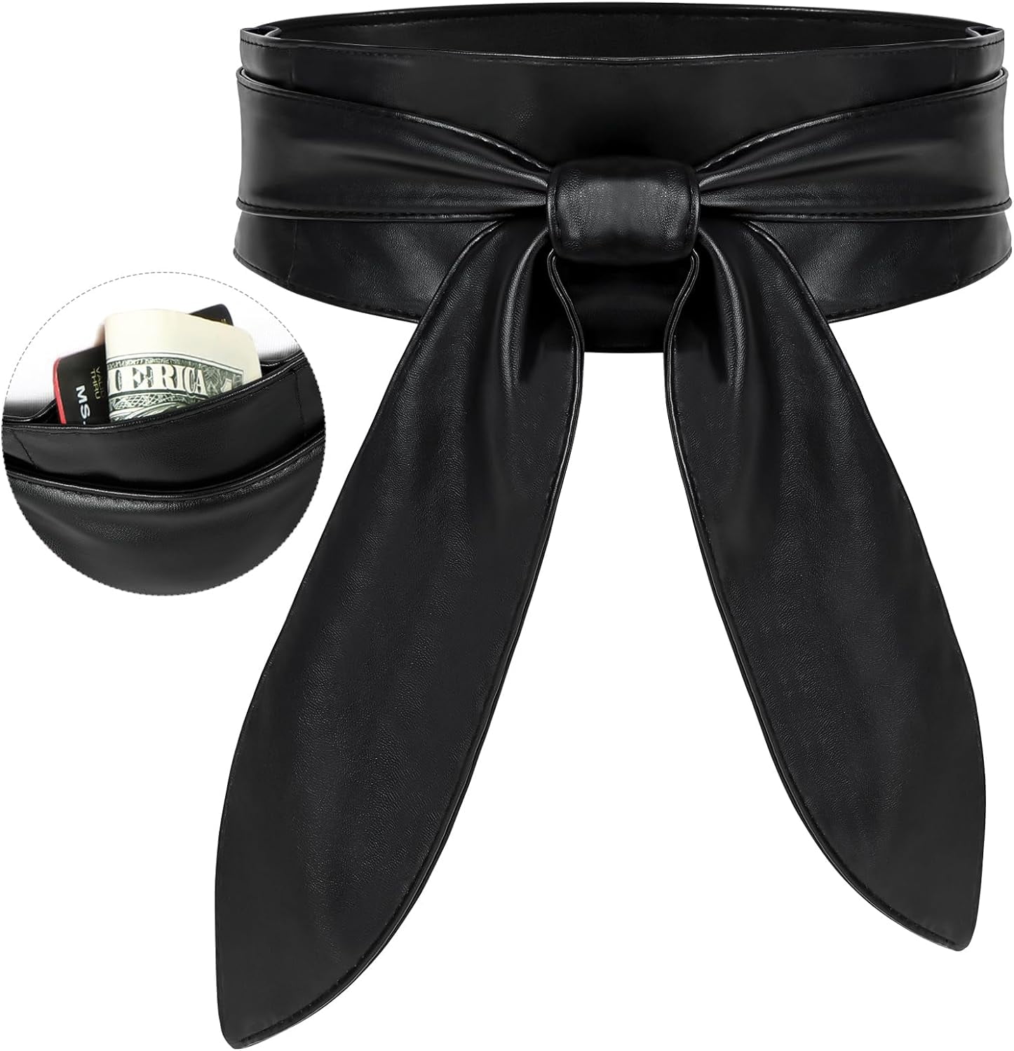 Zhengup Women Obi Belt Fashion Wrap Around Wide Waistband Knotted Belt ...