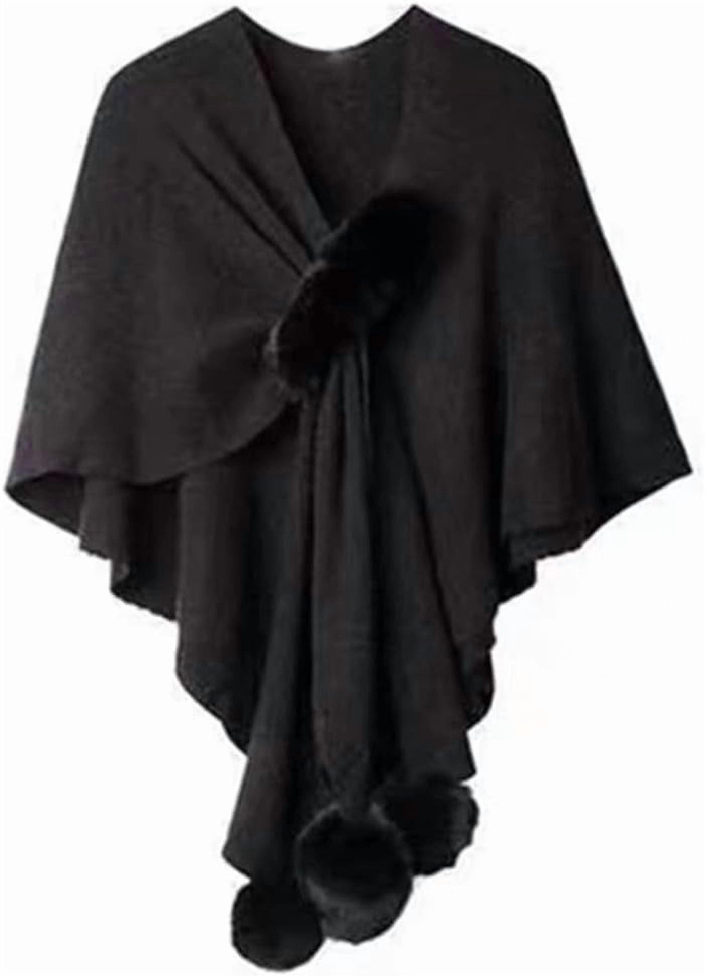 Zhengup Women's Elegant Shawl Wraps Soft Open Front Poncho Sweater for ...