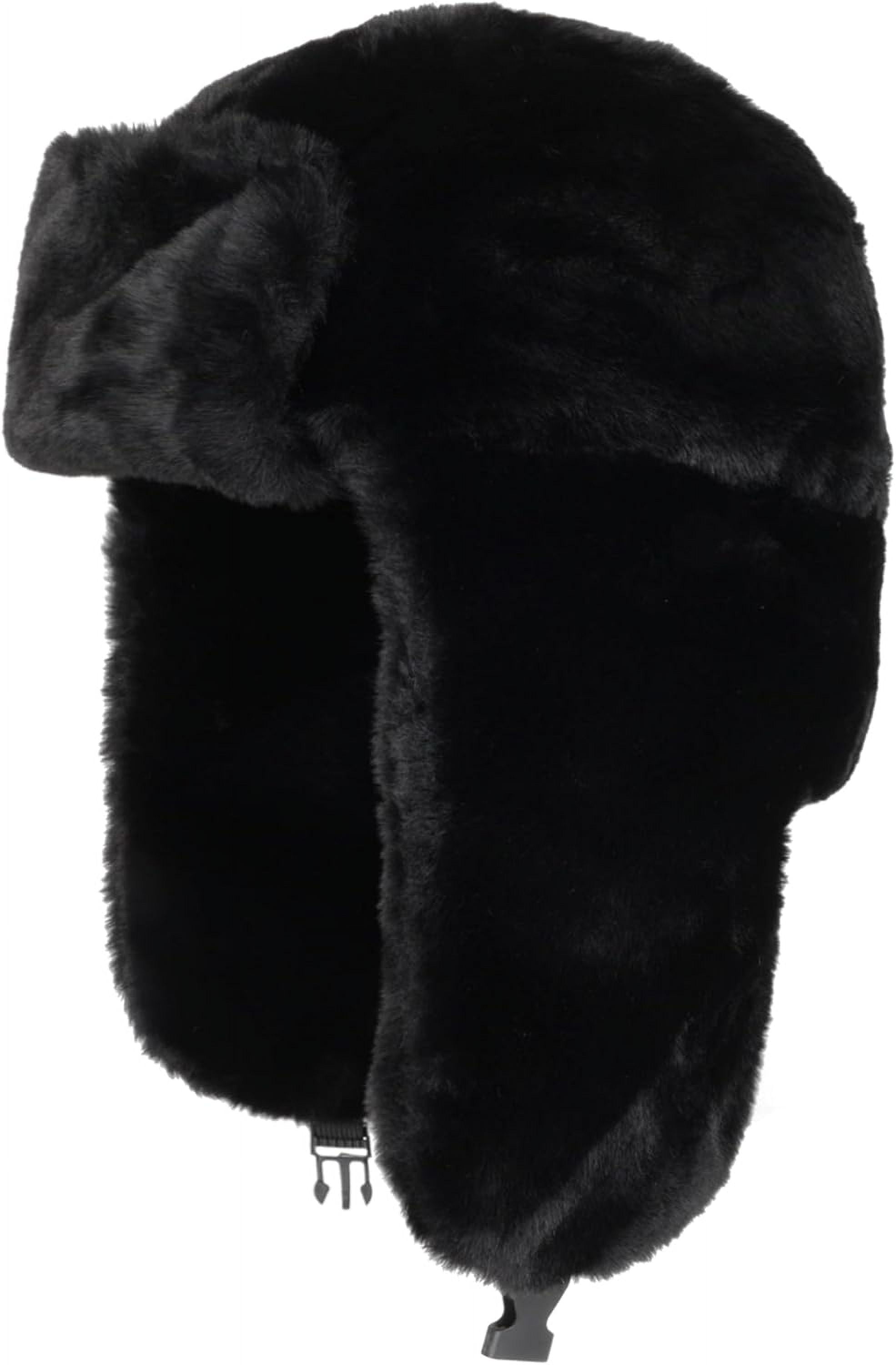 Zhengup Womens Faux Fur Fuzzy Trapper Hat Winter Ear Flap Trooper ...