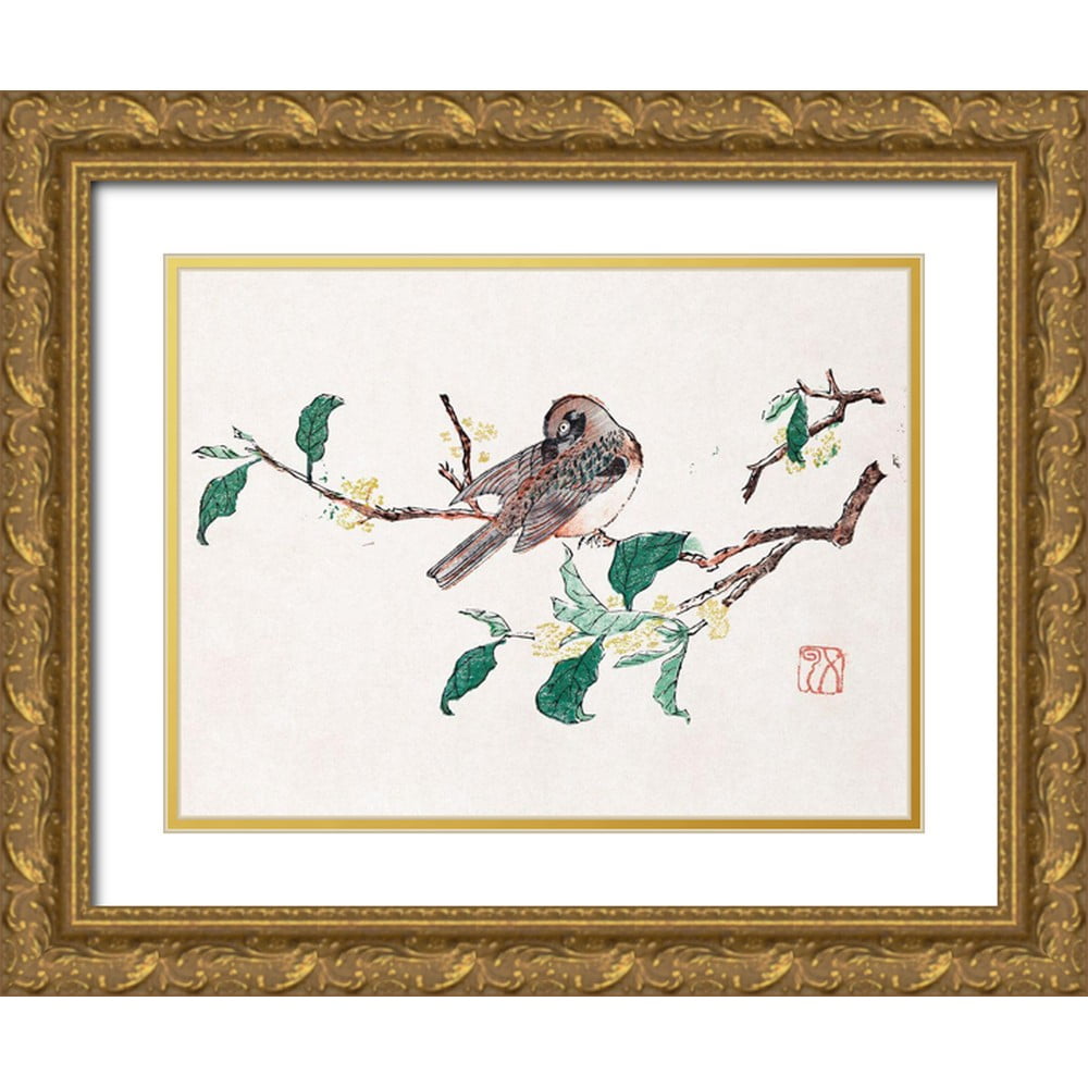 Zhengyan, Hu 14x12 Gold Ornate Wood Framed with Double Matting Museum ...