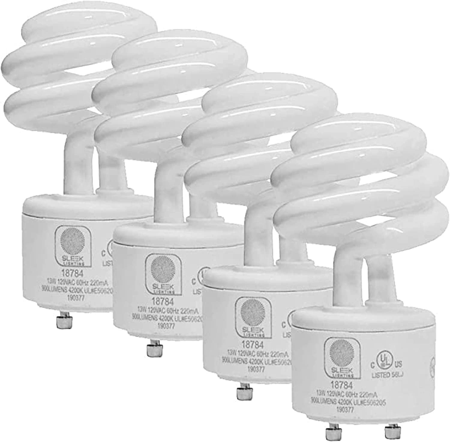 Zhenhe- 13Watt Gu24 Base 2 Prong Light Bulbs- Ul Approved-120V 60Hz ...