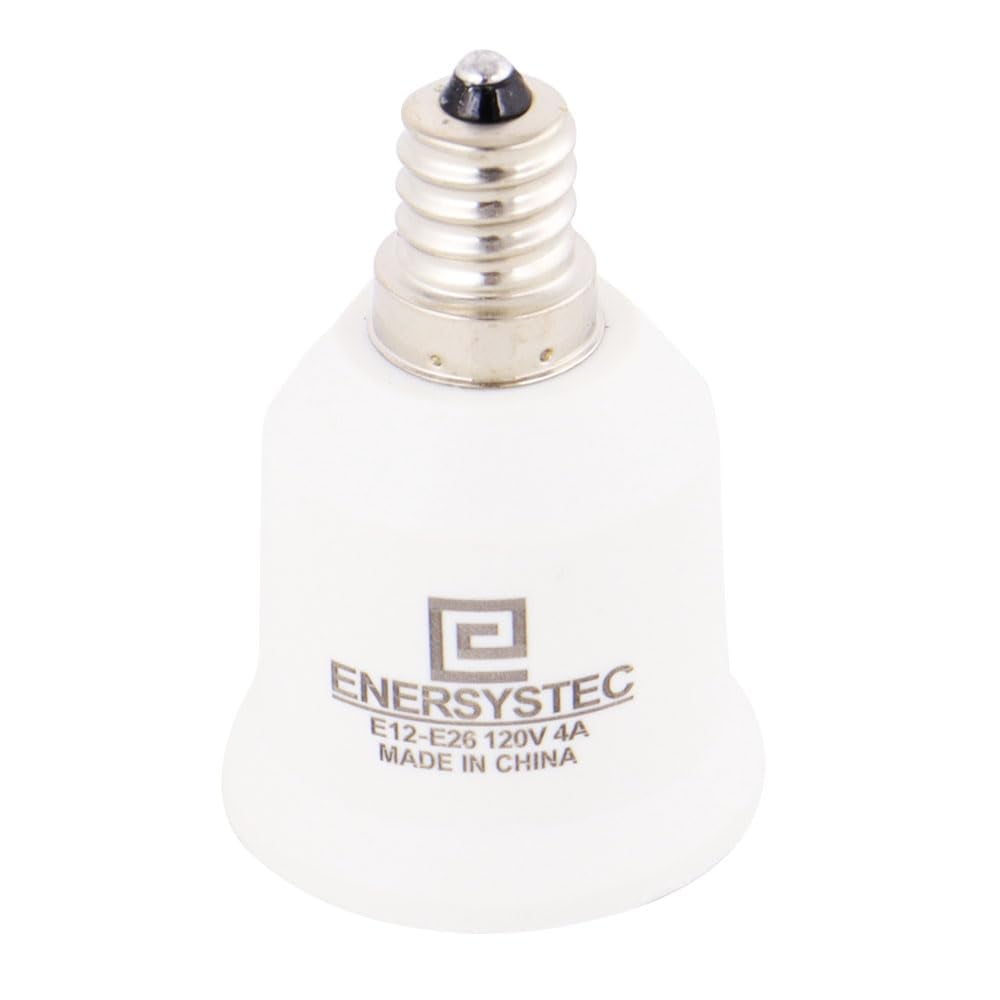 Zhenhe(4 Pack) Candelabra Screw Base E12 To E26 Light Socket Adapter ...