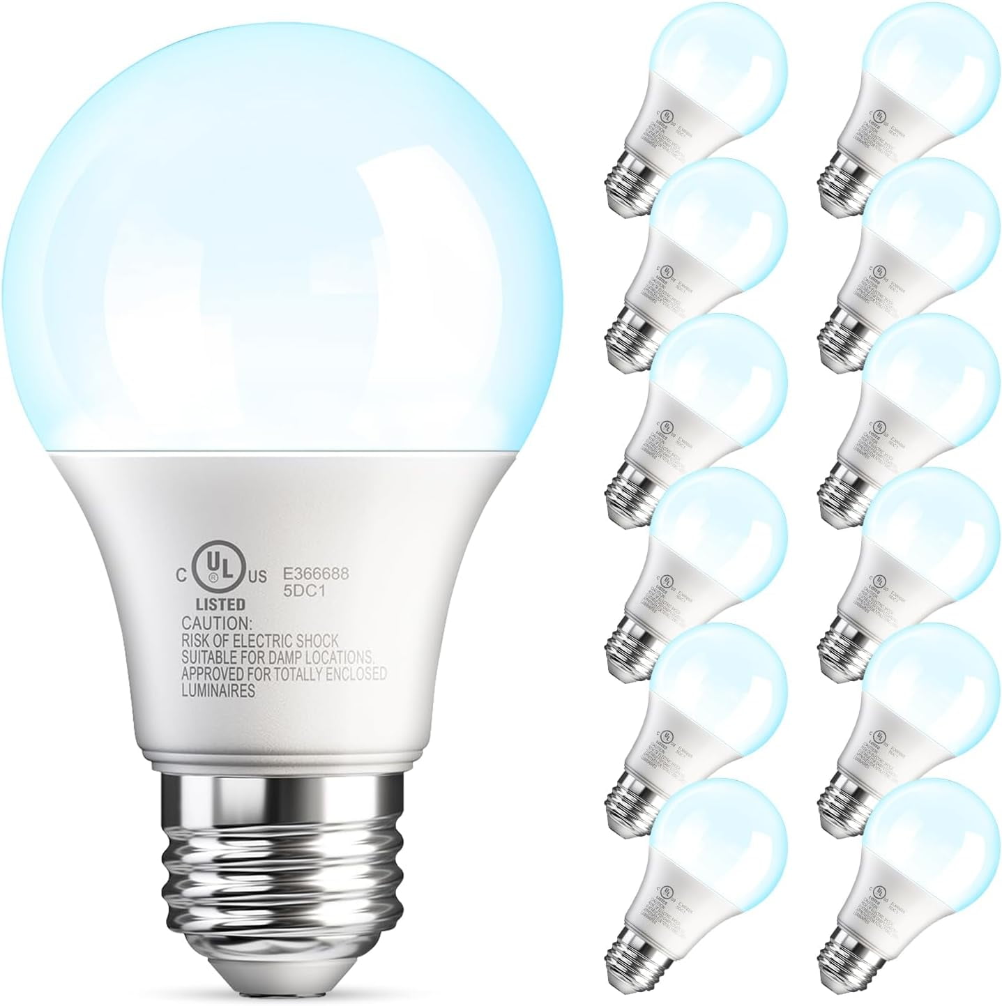 Zhenhe12 Pack A19 Led Light Bulbs, 60 Watt Equivalent Led Bulb ...