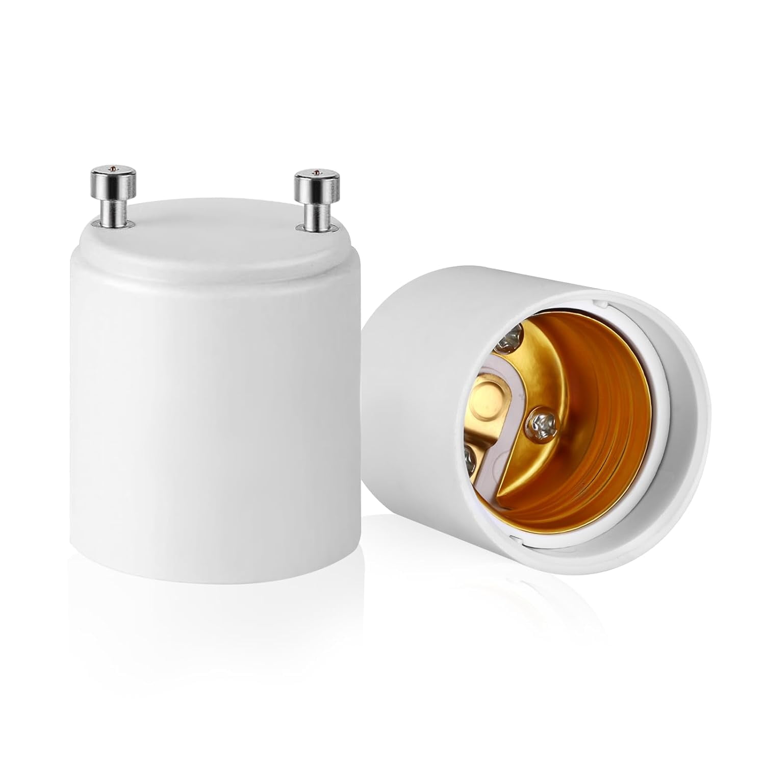 Zhenhe2 Pack Light Bulb Adapter - Gu24 To E26 Light Bulb Socket Adapter ...