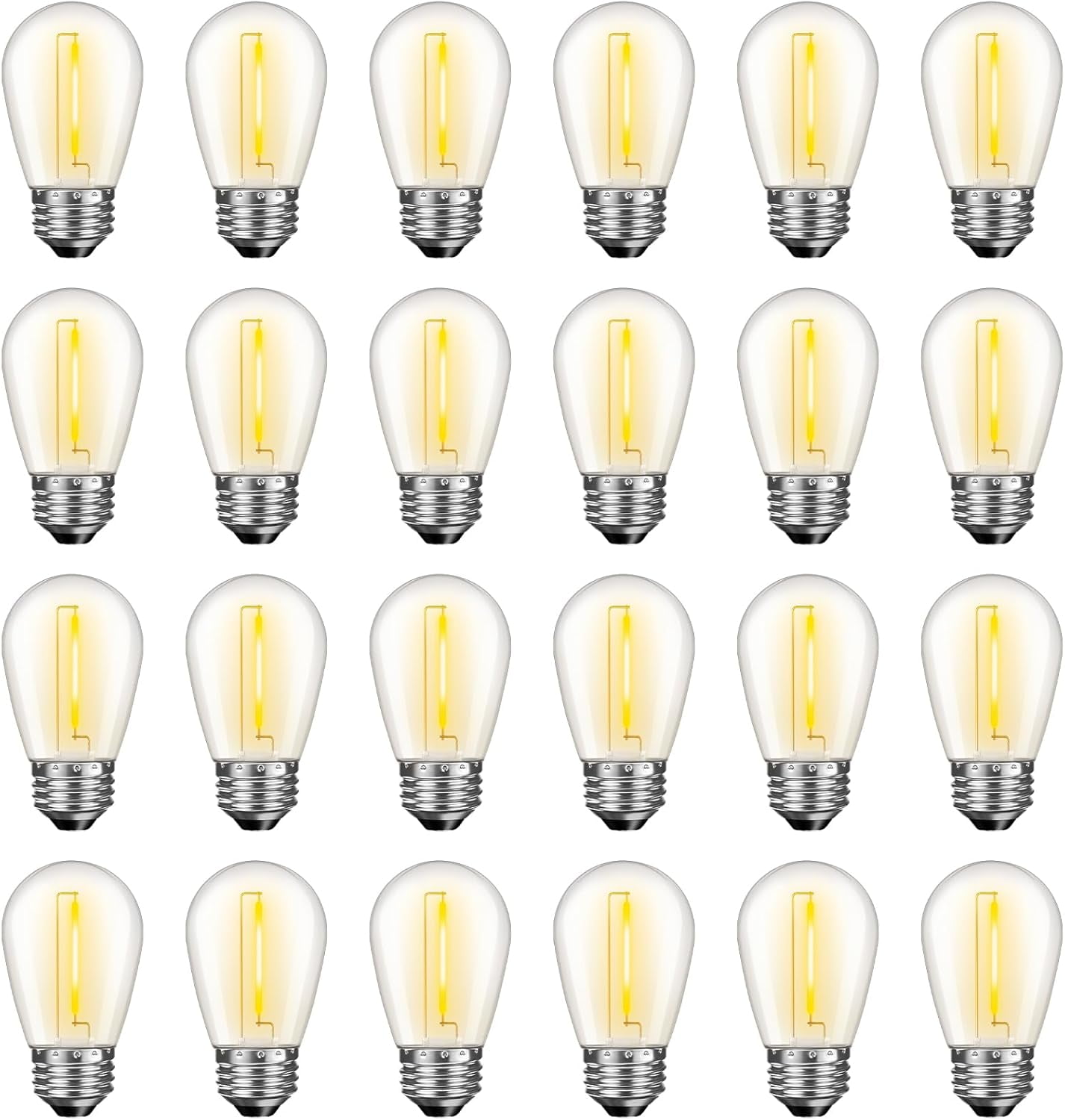 Zhenhe24 Pack Led S14 Replacement Light Bulbs, Waterproof 1W Vintage ...
