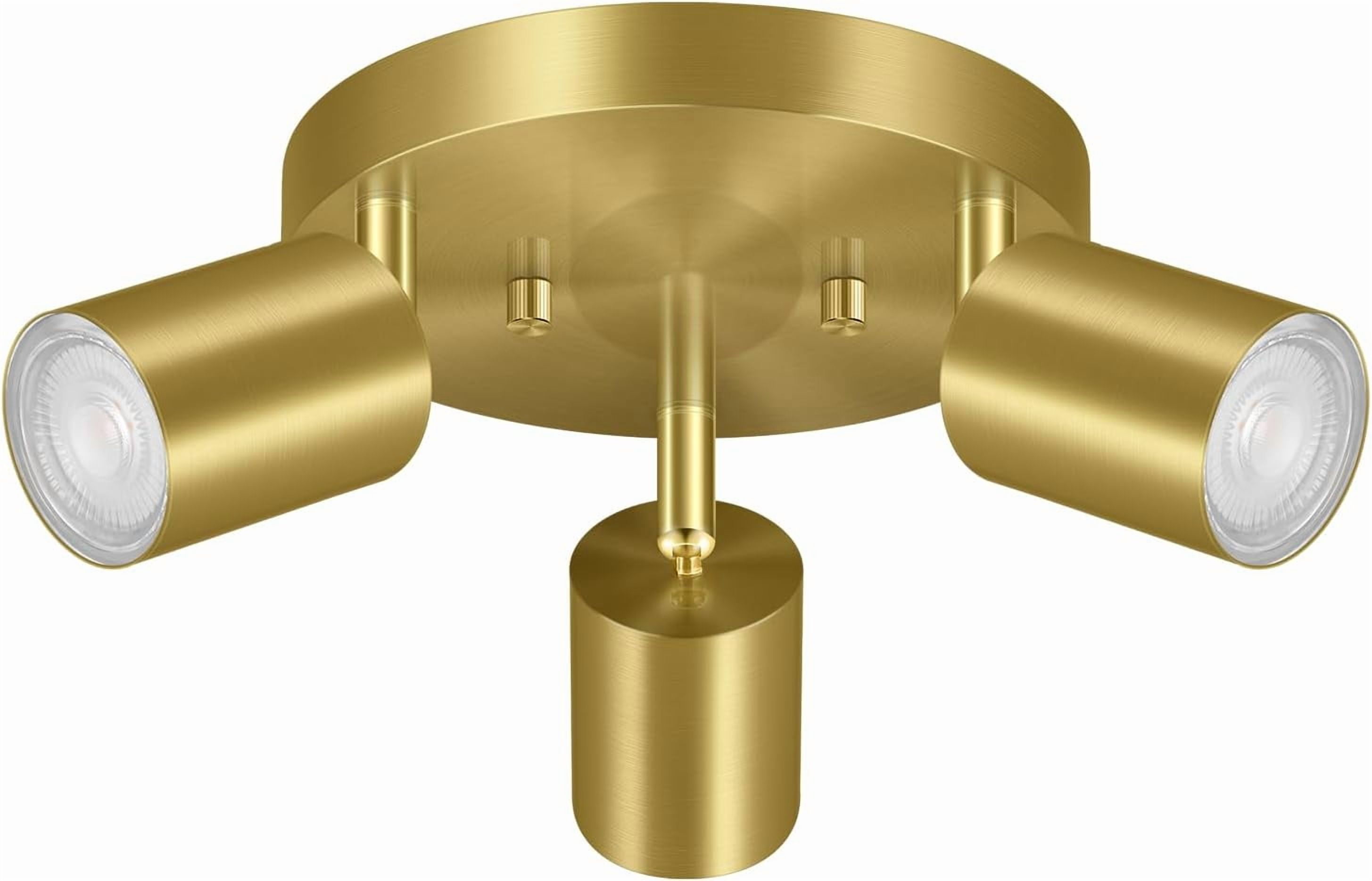 Zhenhe3 Light Track Lighting Fixtures Ceiling, Gold Round Directional ...