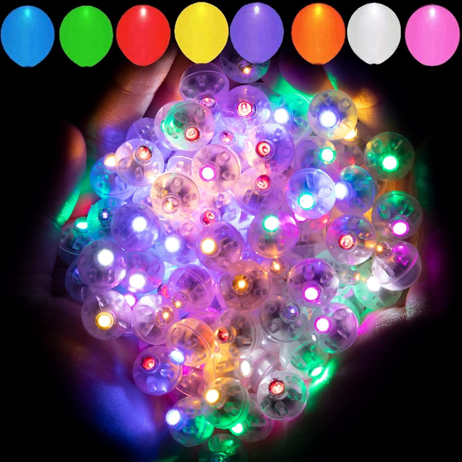 Zhenhe50Pcs 10-Colors Mini Lights,Long Standby Time Waterproof Led ...