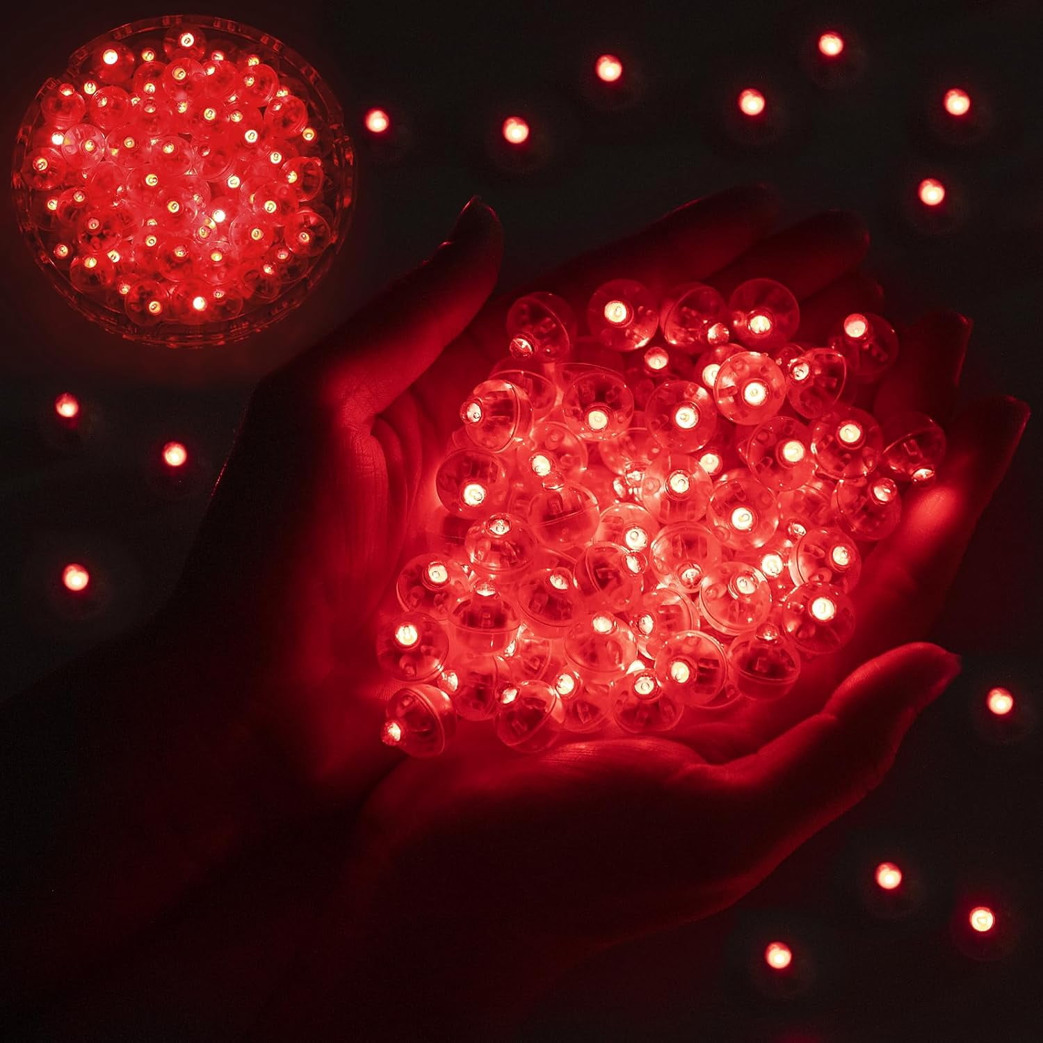 Zhenhe50Pcs Balloon Lights Mini Led Lights Round Long Standby Time Ball ...