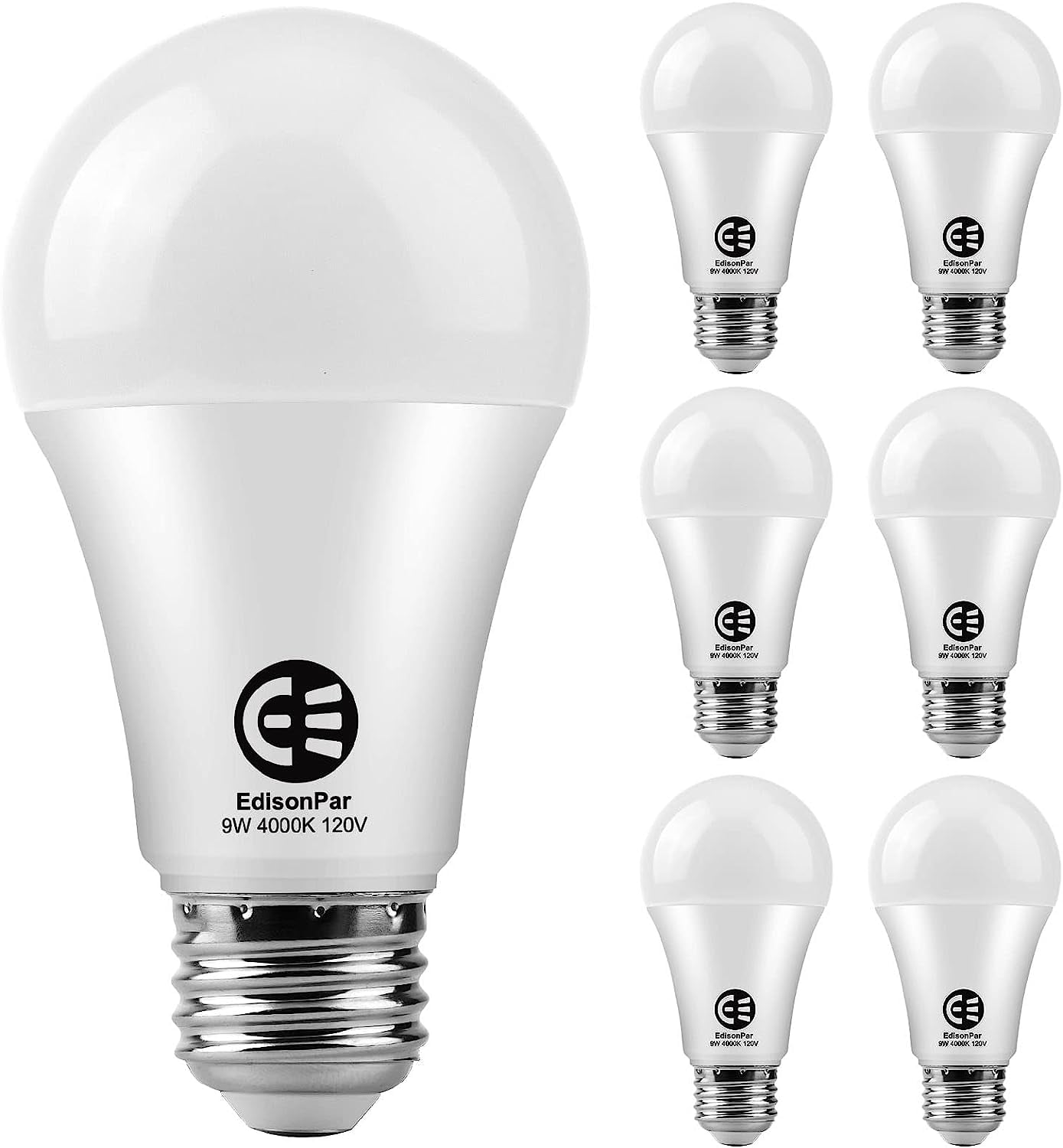 ZhenheA19 6-Pack Led Light Bulbs, E26 Base 75W Equivalent 1000Lumens ...