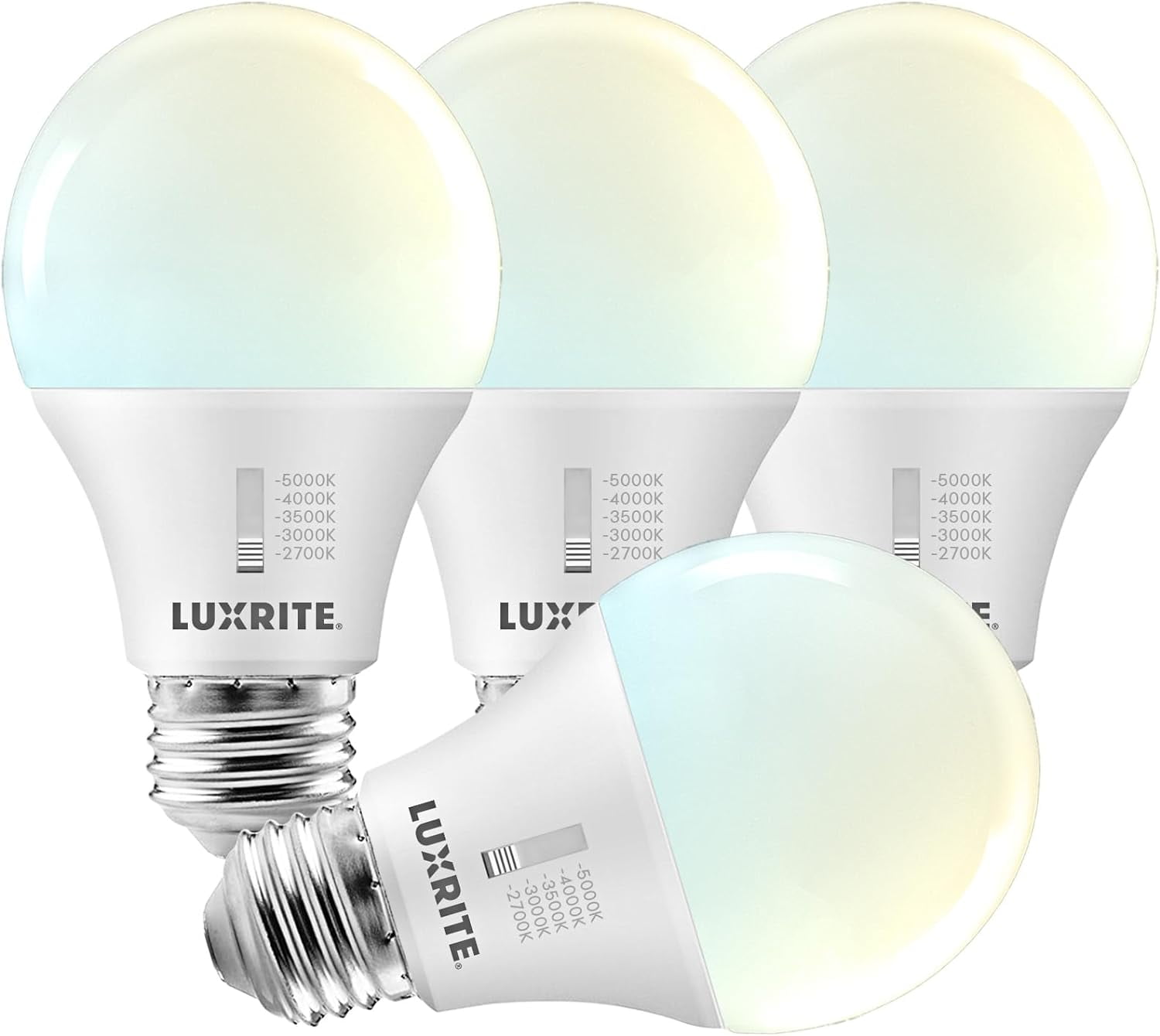 ZhenheA19 Led Light Bulb 60 Watt Equivalent, Cri90, 5Cct 2700K 3000K ...