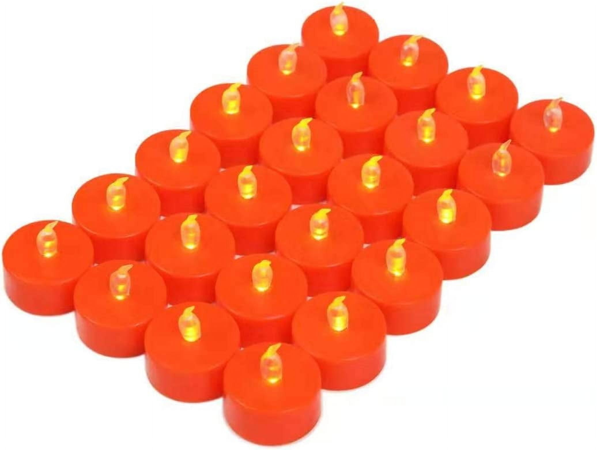 ZhenheBattery Operated Led Tea Lights:24 Pack Flameless Votive Candles Lamp Realistic And Bright ...