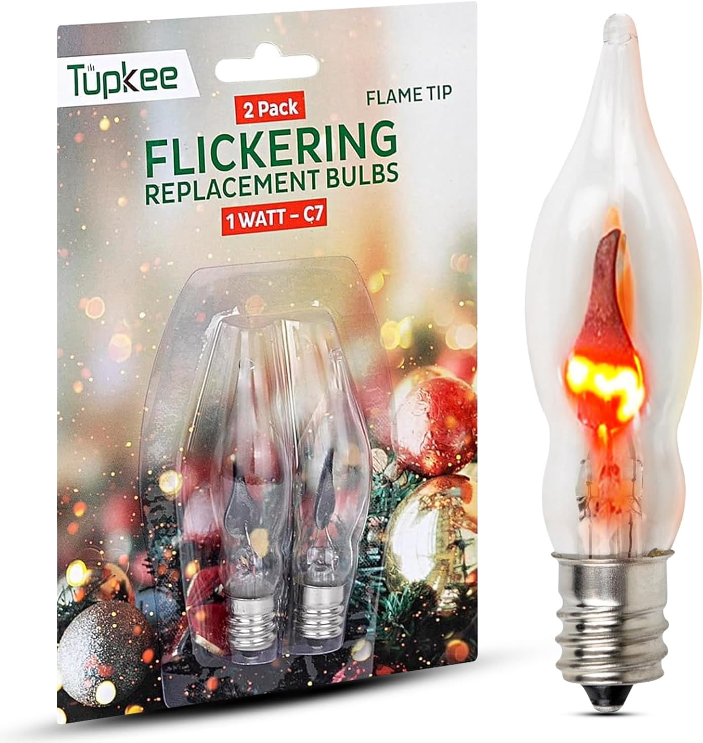 ZhenheC7 Flickering Flame Tip Bulb - 1W, Incandescent Light Bulb With ...