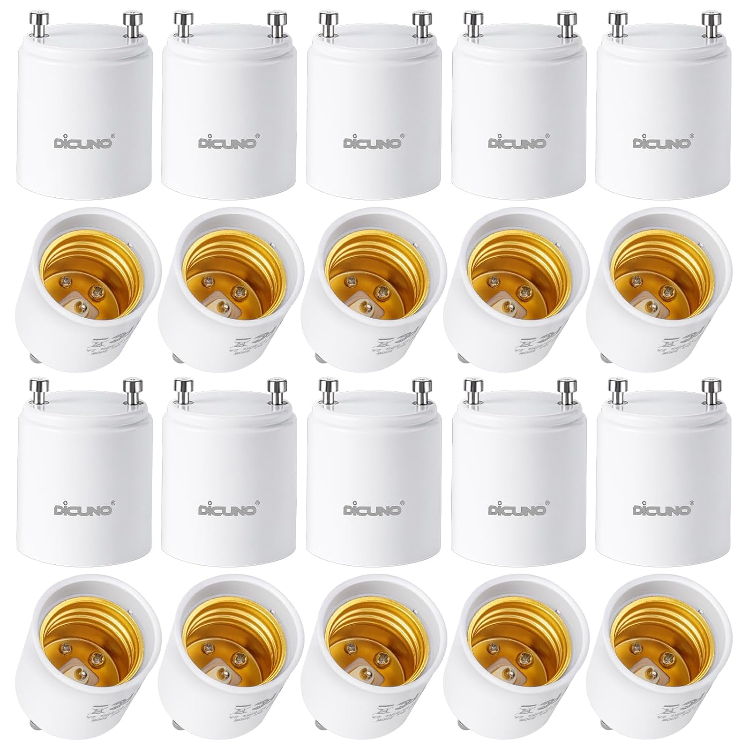 ZhenheDicuno Gu24 To E26 Adapter, 160℃ Heat Resistant, Maximum Wattage ...