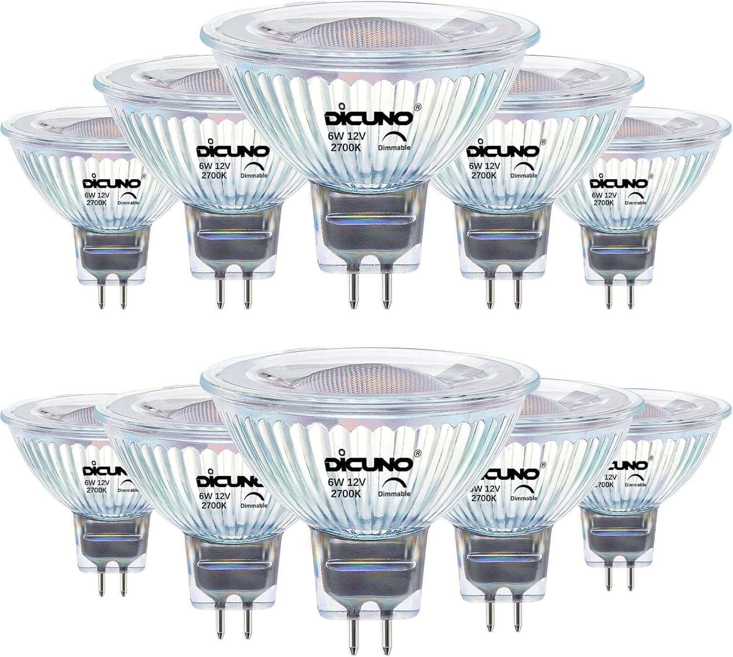 ZhenheDicuno Mr16 Led Bulb Dimmable, 60W Equivalent, 2700K Warm White ...