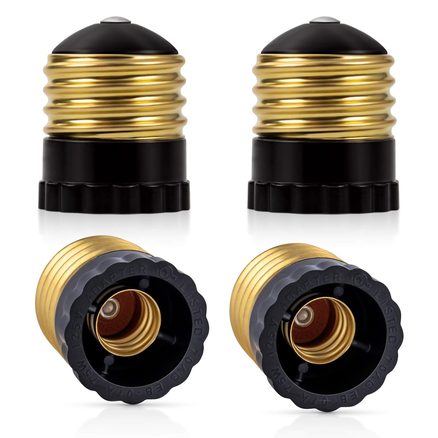 ZhenheDicuno Ul Listed E26 To E12 Socket Adapter Black, Standard ...