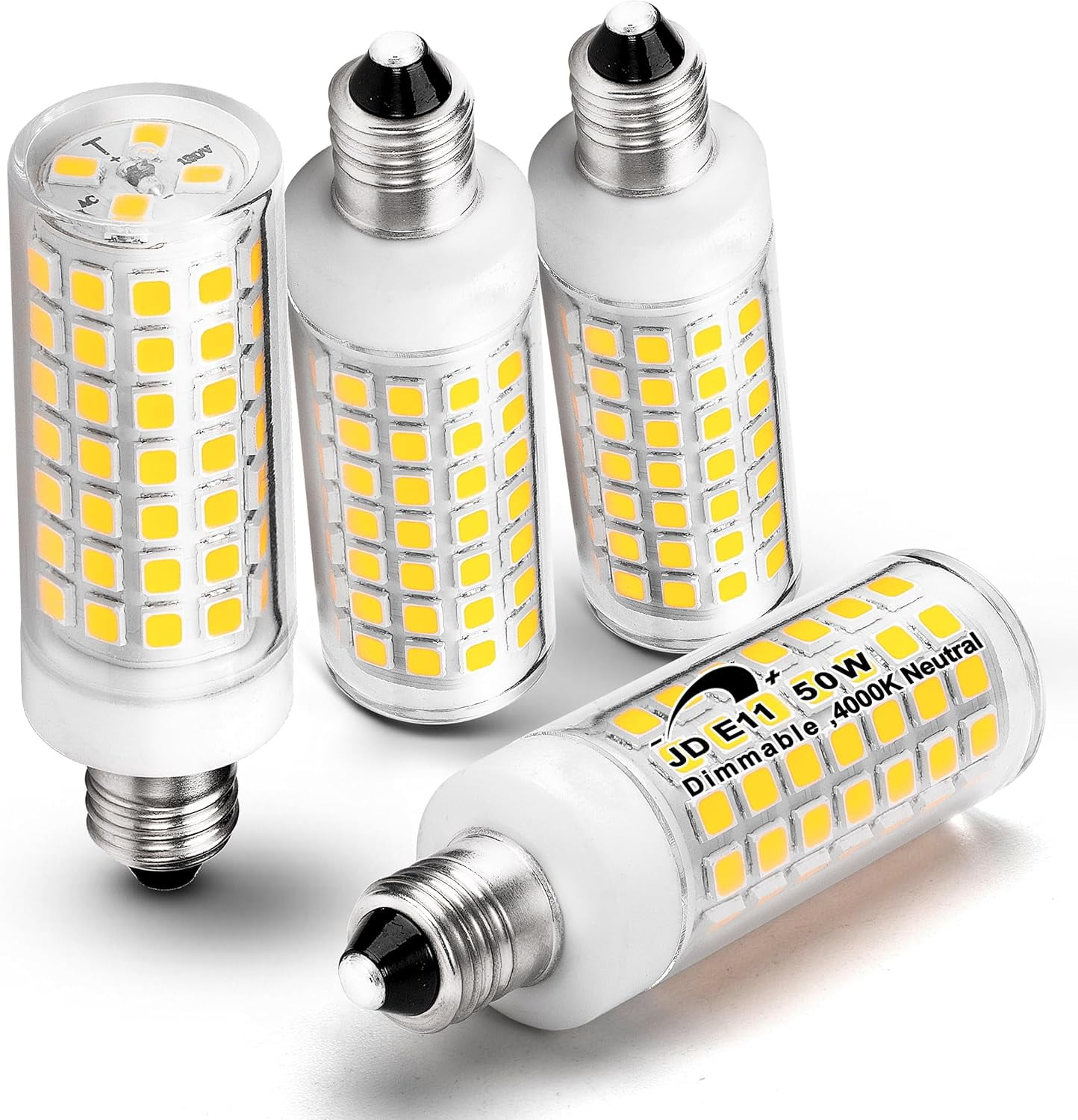 ZhenheE11 Led Bulbs Dimmable 120V 50W Halogen Equivalent, T3 T4 Mini Candelabra Base Jde11 Led ...