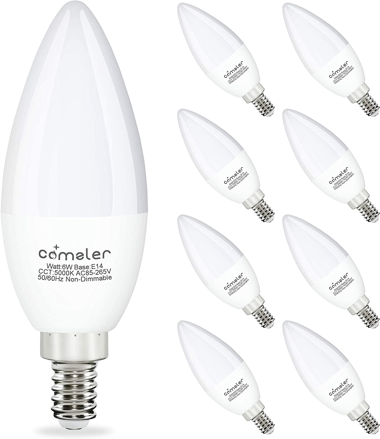 ZhenheE12 Led Bulb Candelabra Led Light Bulbs, 60W Equivalent, Daylight ...