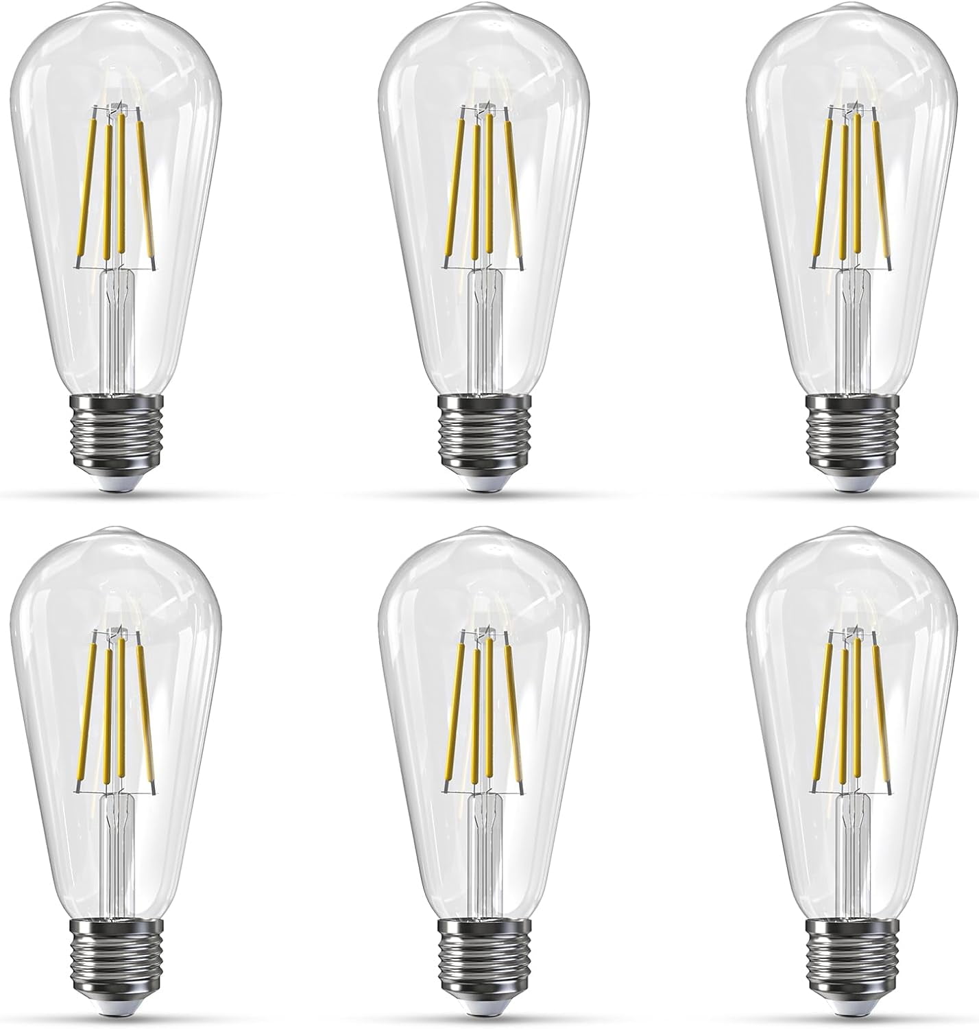 ZhenheEdison Led Light Bulbs E26 Led Bulb 60 Watt Equivalent Dimmable Light Bulbs 4000K Natural ...
