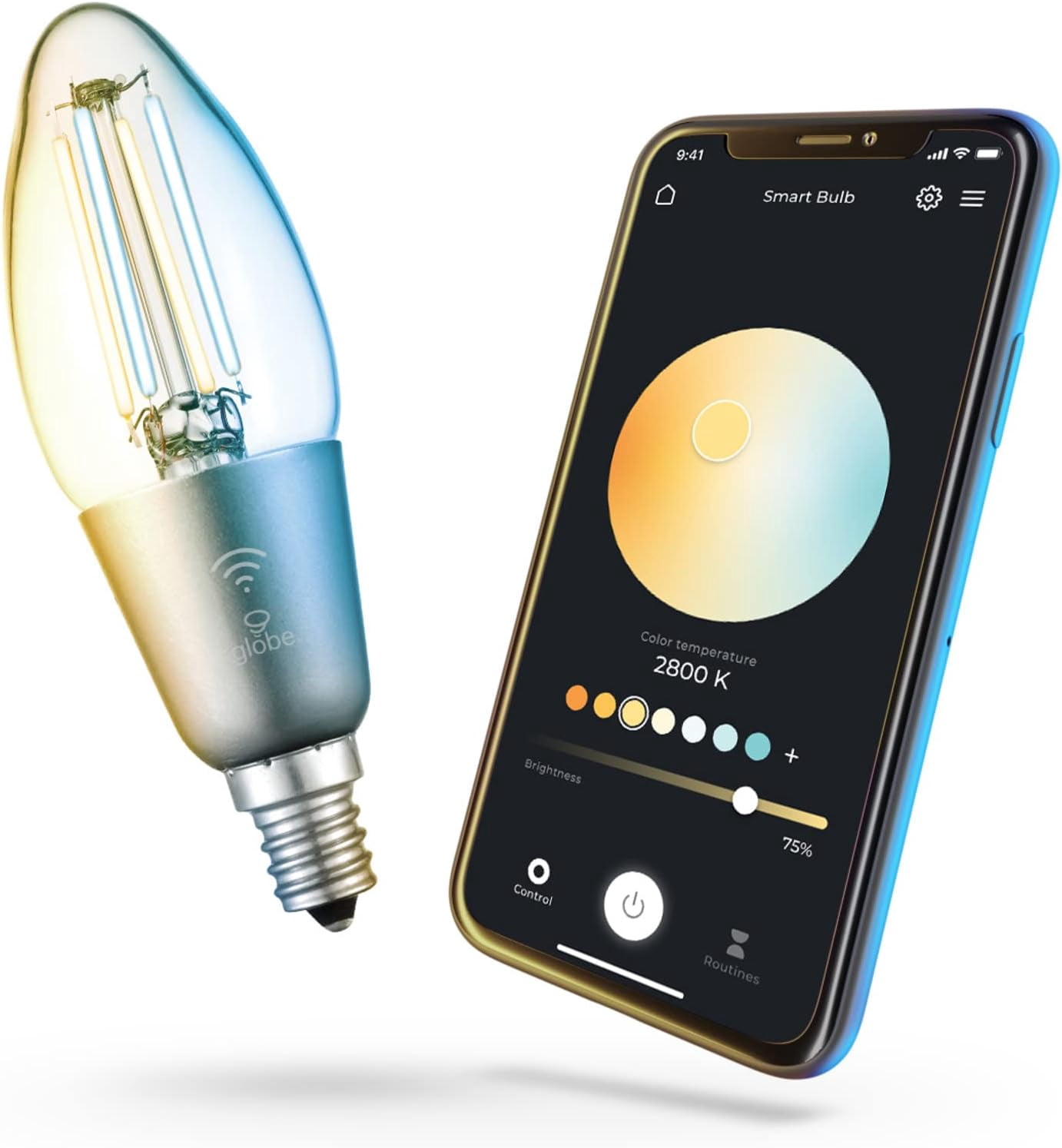 ZhenheElectric Wi-Fi Smart 4.5W (40W Equivalent) Straight Filament ...