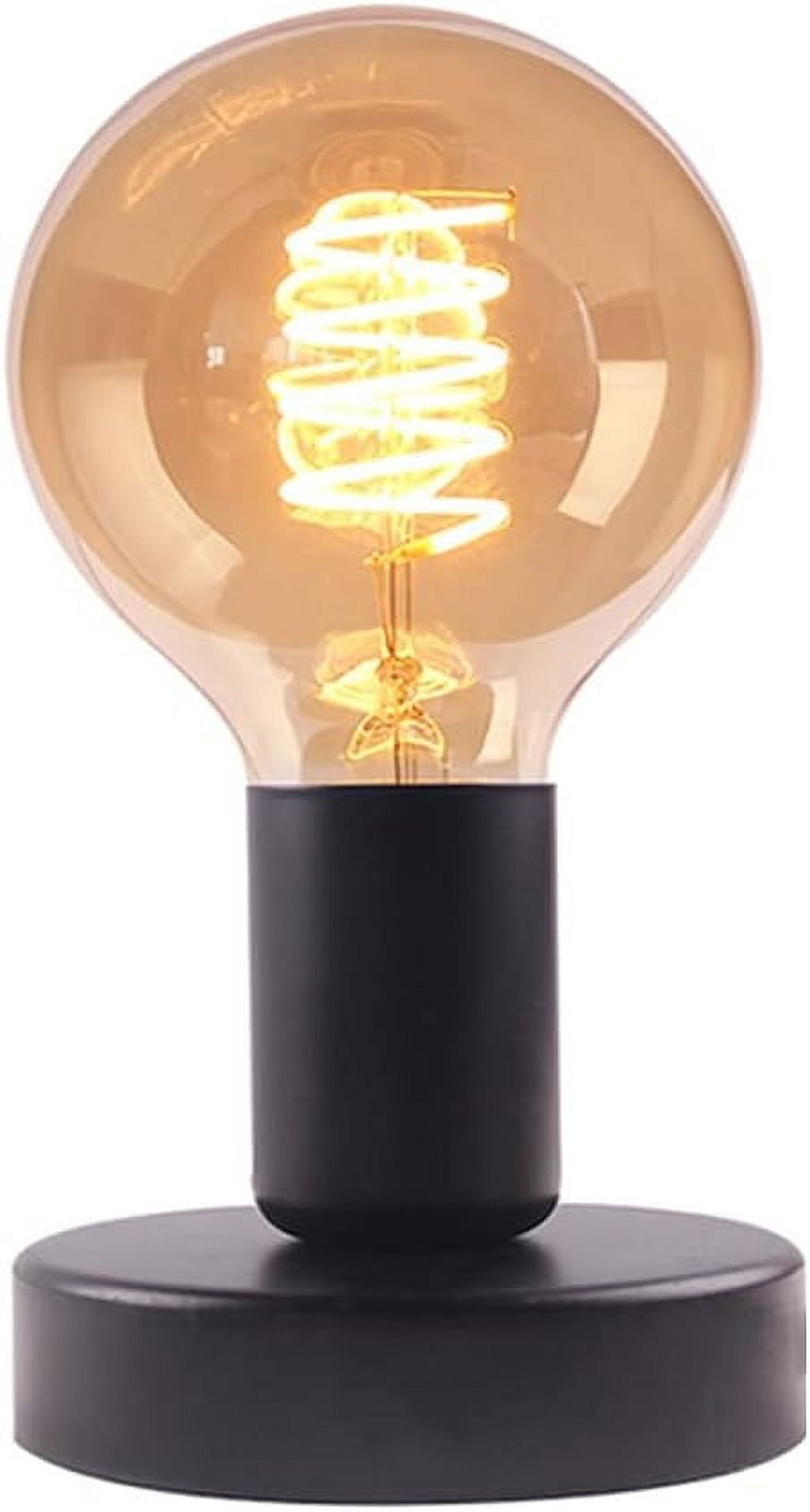 ZhenheIndustrial Table Lamp Base,Small Polished Metal Desktop Light ...