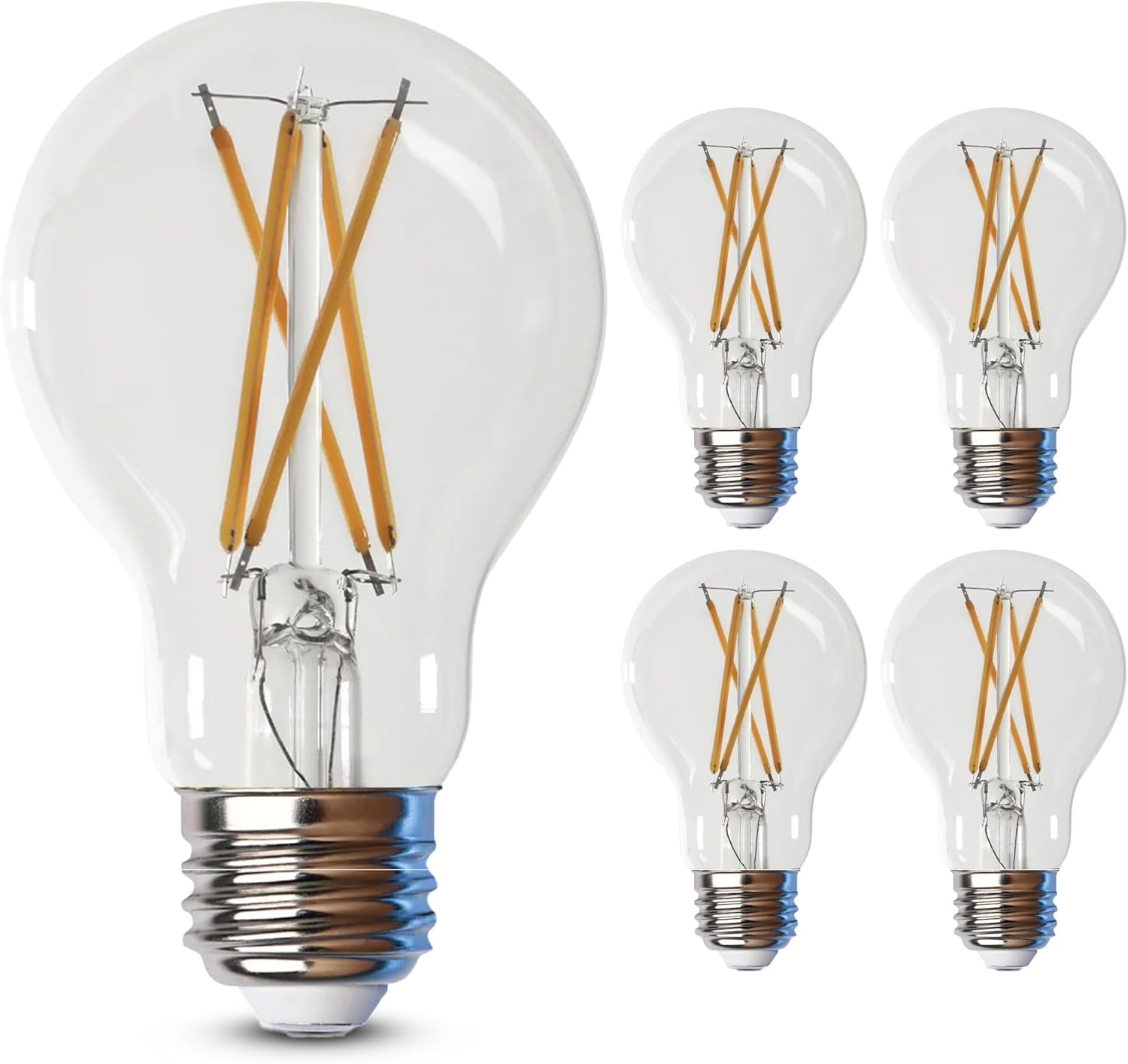ZhenheLed Clear A19 Medium Base Light Bulb - 60W Equivalent - 15 Year ...