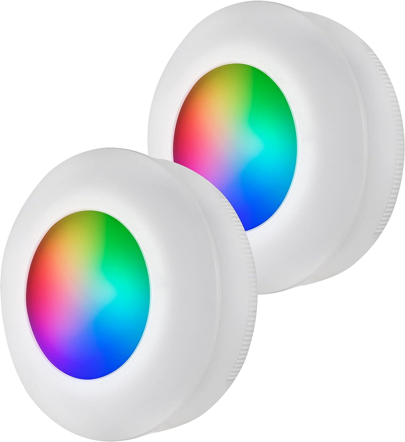 ZhenheLed Puck Light, 2 Pack, Color Changing, 35 Lumens, Push On/Off ...
