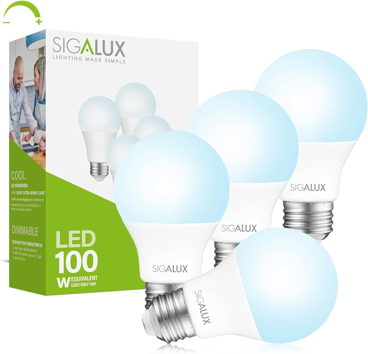 ZhenheLight Bulbs 100 Watt Equivalent,A19 Daylight Standard Led Bulbs ...