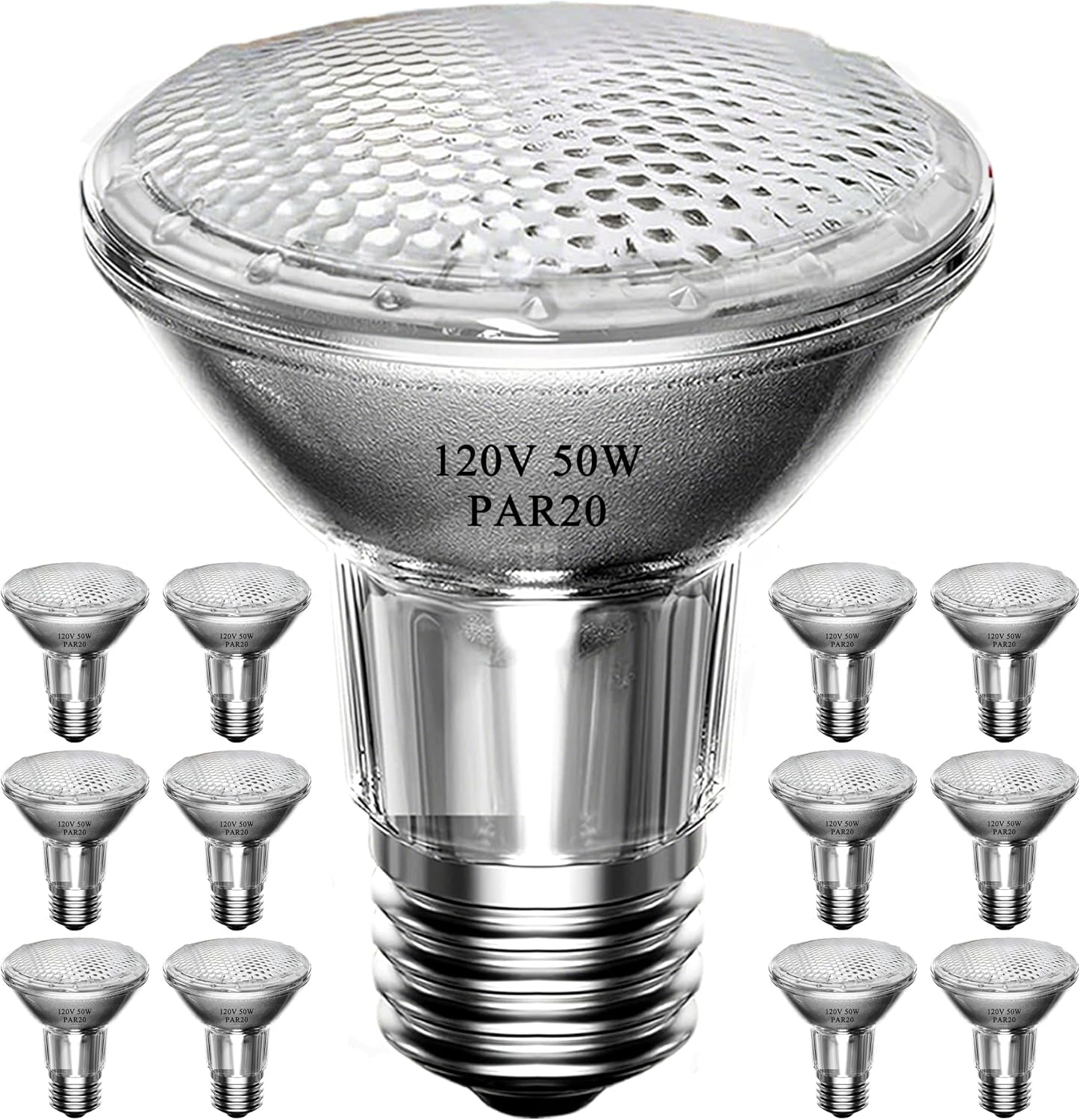 ZhenhePar20 50W Halogen Flood Light Bulbs 12Pcs, 120V, E26 Medium Base ...
