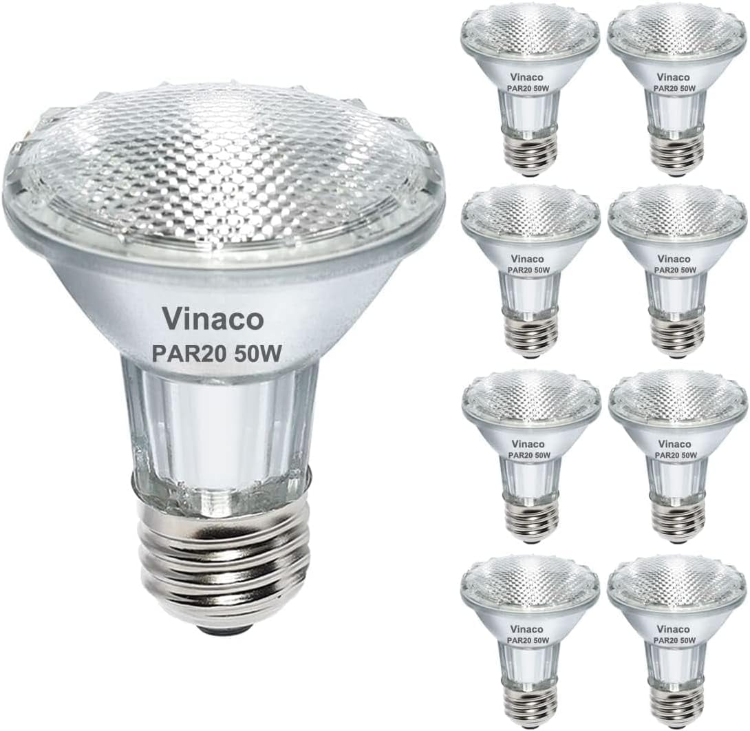 ZhenhePar20 Bulbs, 9 Pack 120V 50W Par20 Flood Light Bulbs, E26 Medium ...
