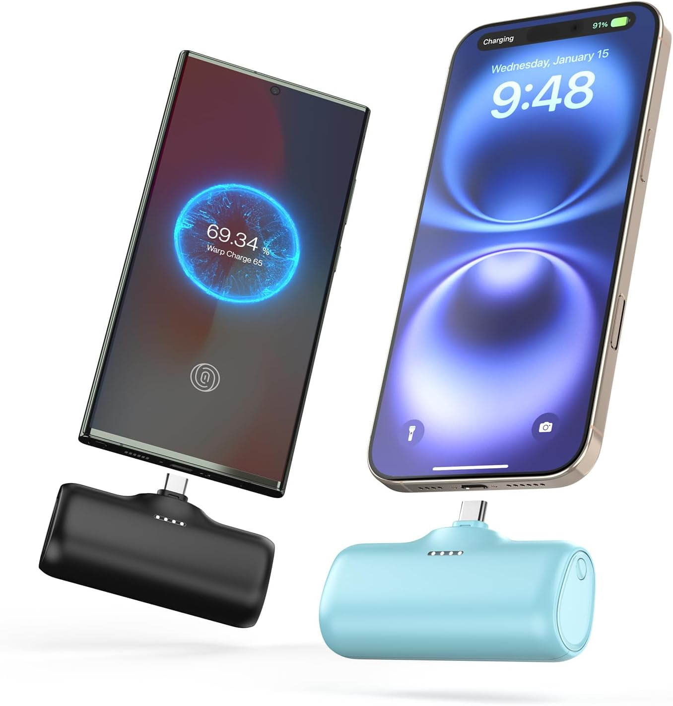 ZhenhePortable Charger With Built-In Cables 10791Mah Power Bank For Iphone Slim Fast Charge Usb ...