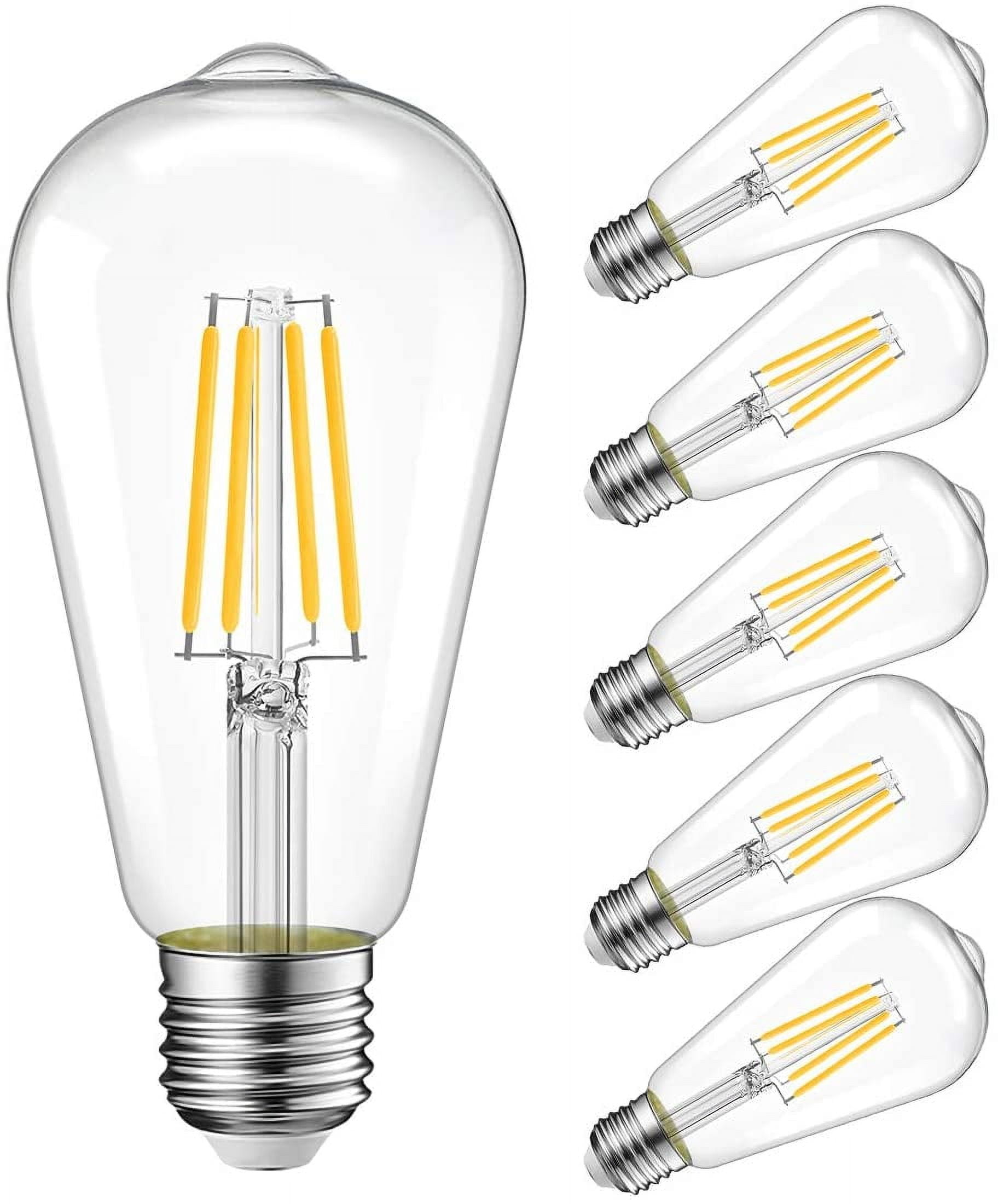 ZhenheSt21 Led Filament Bulb 5W(40 Watt Equivalent) Dimmable 2700K Warm ...