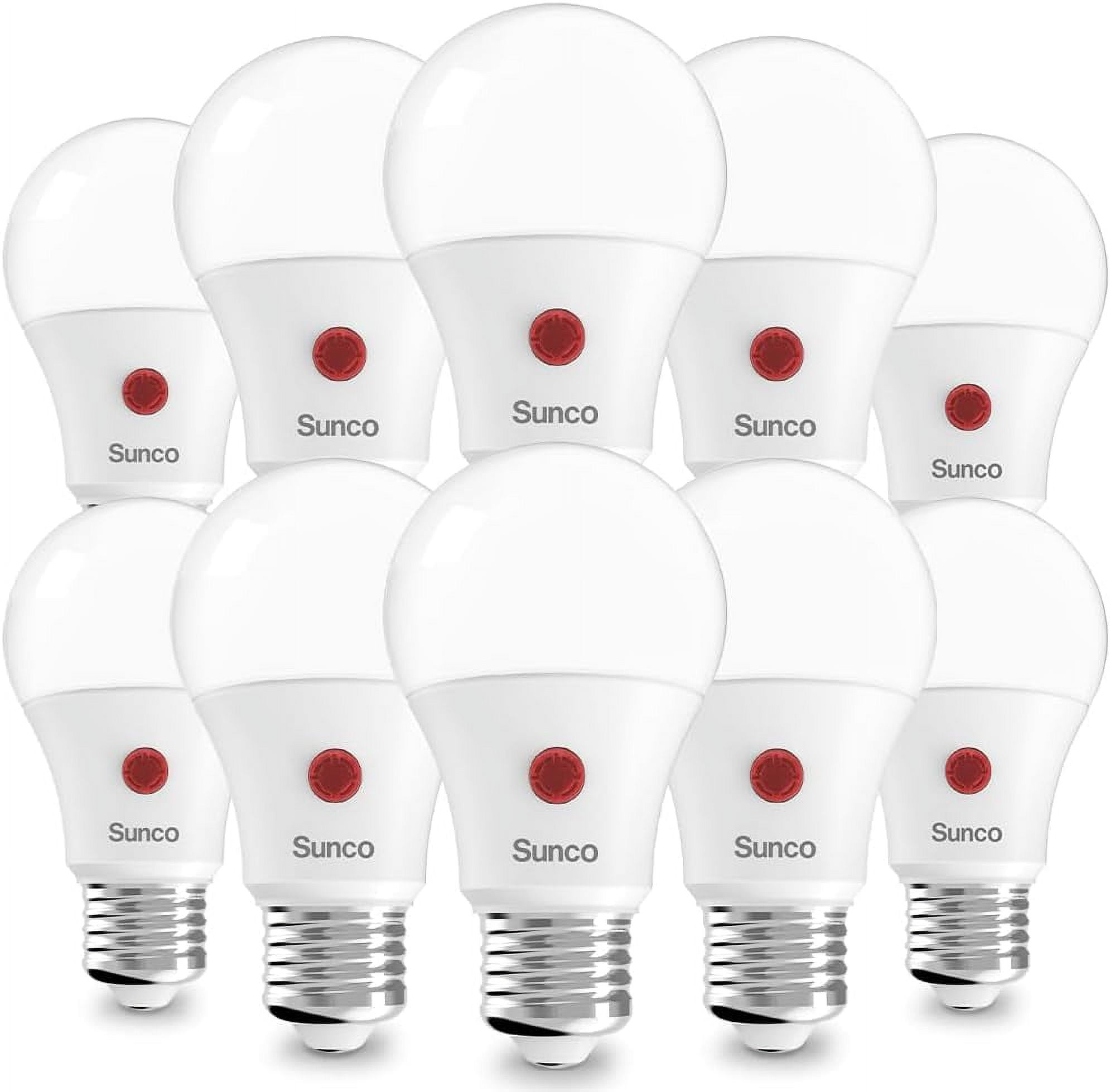 ZhenheSunco 10 Pack Dusk To Dawn Led Outdoor Light Bulb A19, Photocell ...