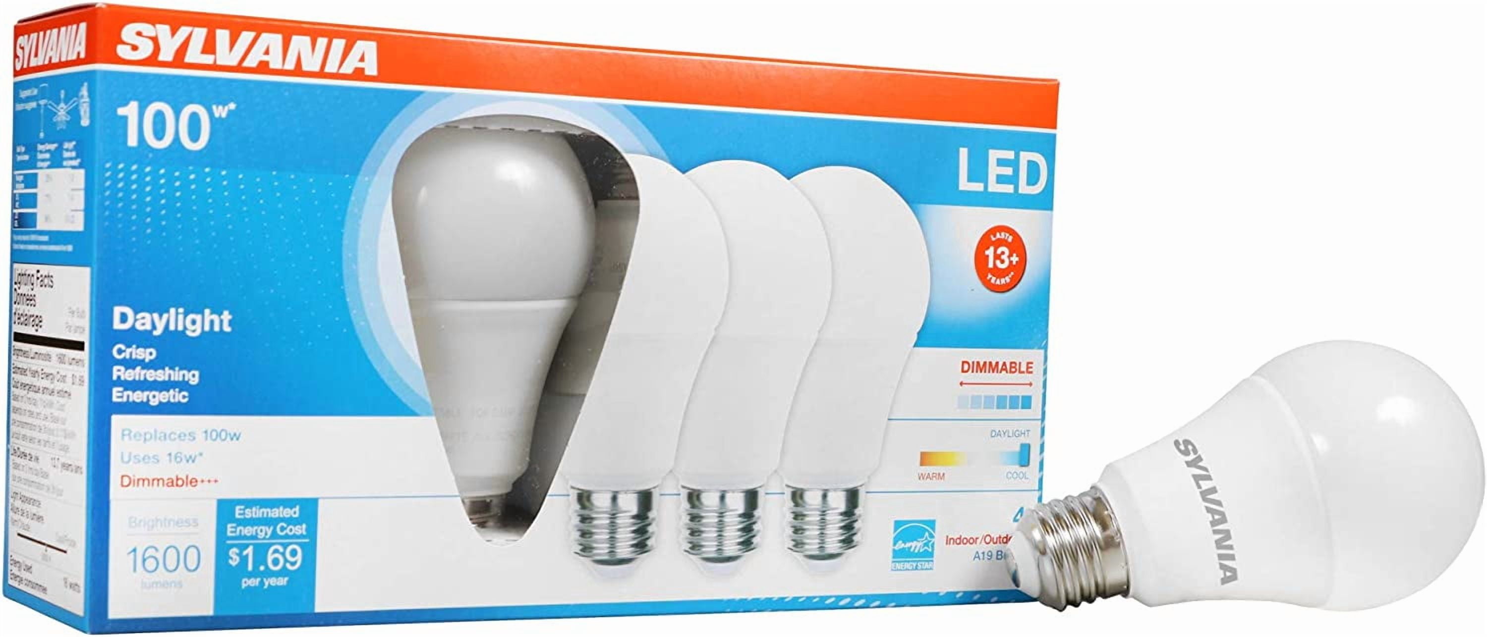 ZhenheSylvania Led A19 Light Bulb, 100W Equivalent, Efficient 16W ...