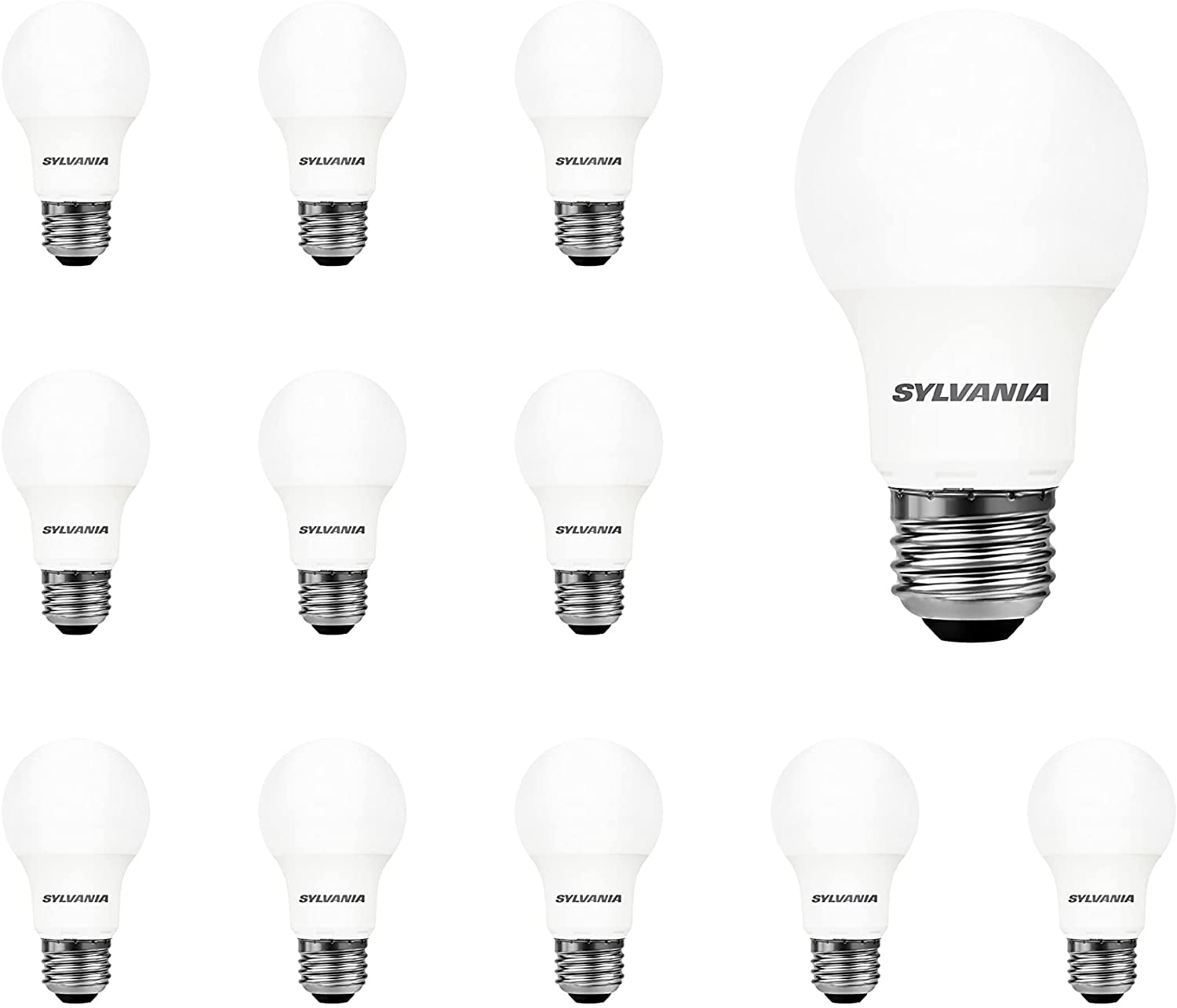 ZhenheSylvania Led A19 Light Bulb, 60W = 8.5W, Non-Dimmable, Frosted ...